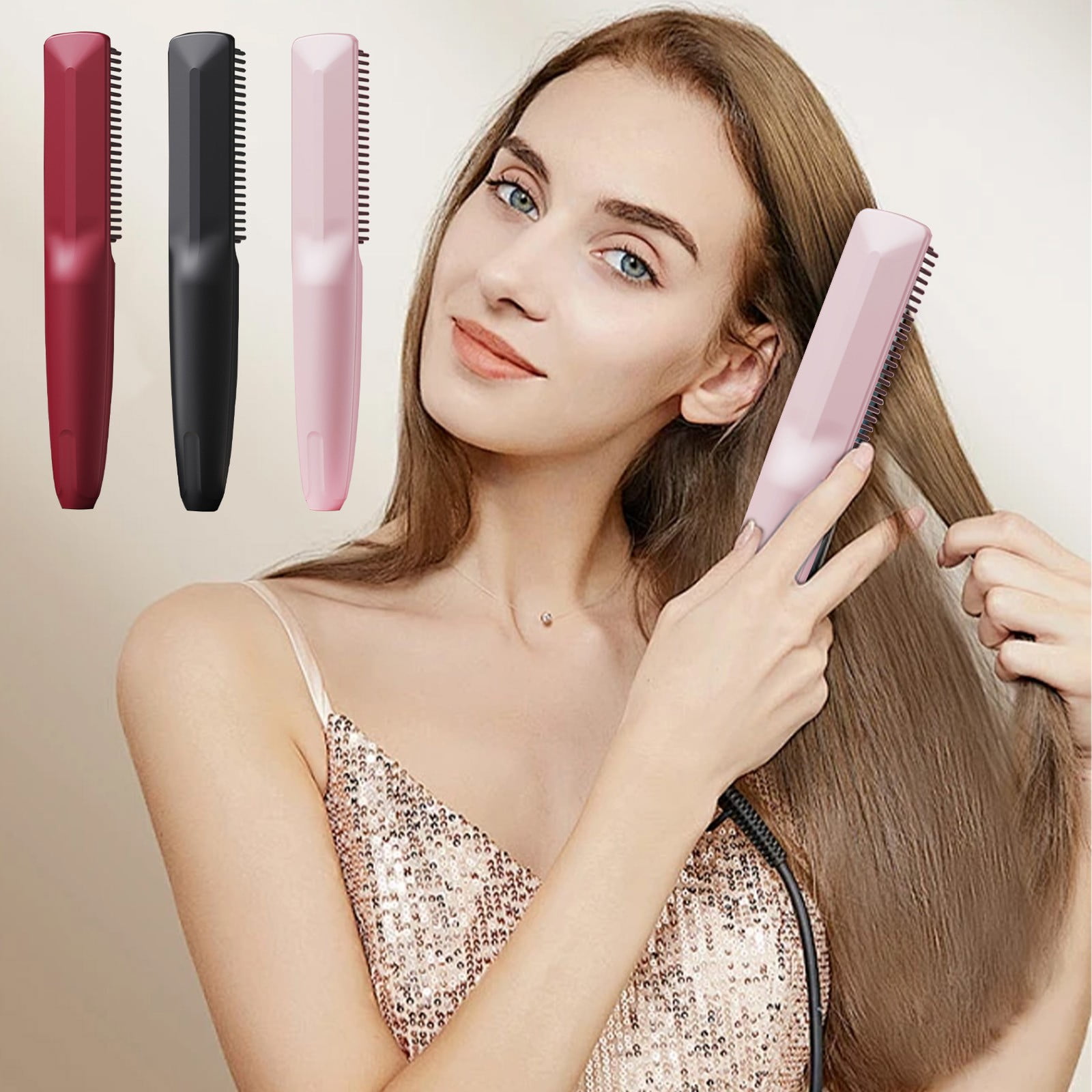 Hair Styling Tool Curling Iron & Volumizing Clip | Dual Curl & Straighten Function | Compact ...