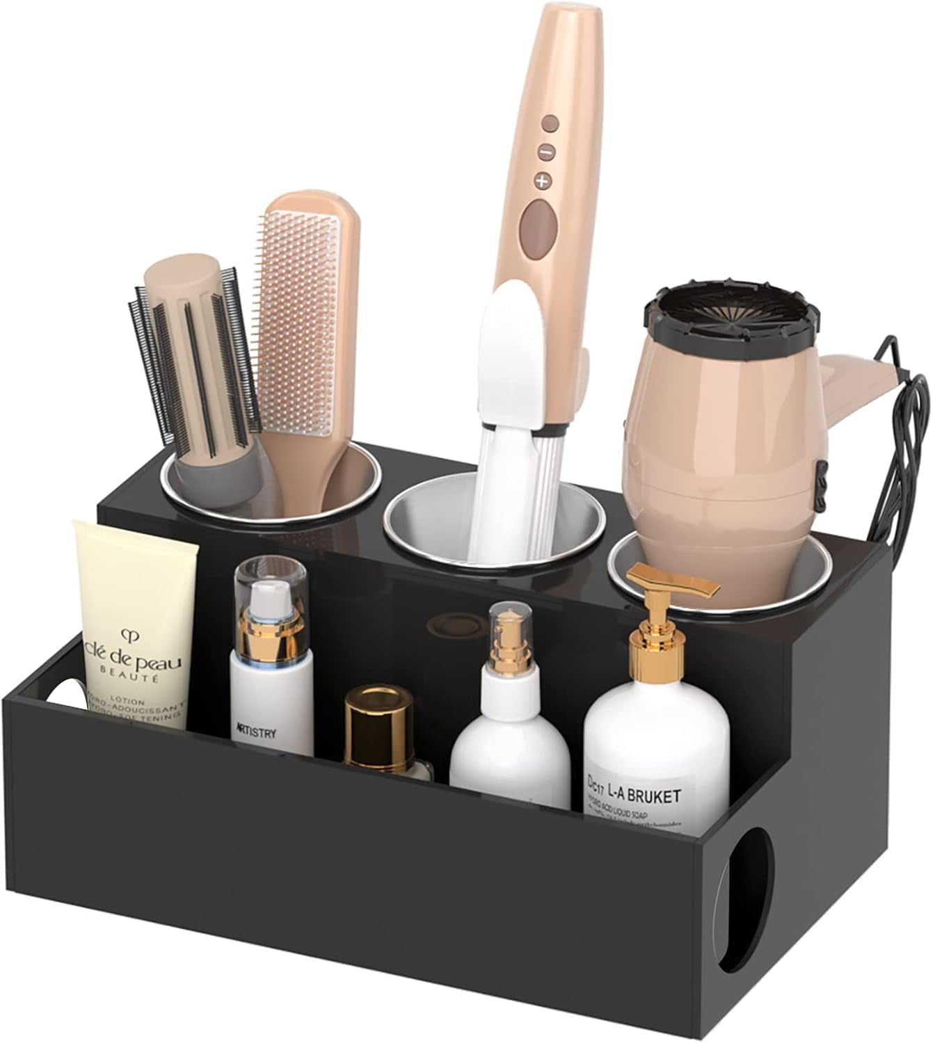 Hair Styling Tool Organizer and Holder - Bathroom Countertop Storage ...
