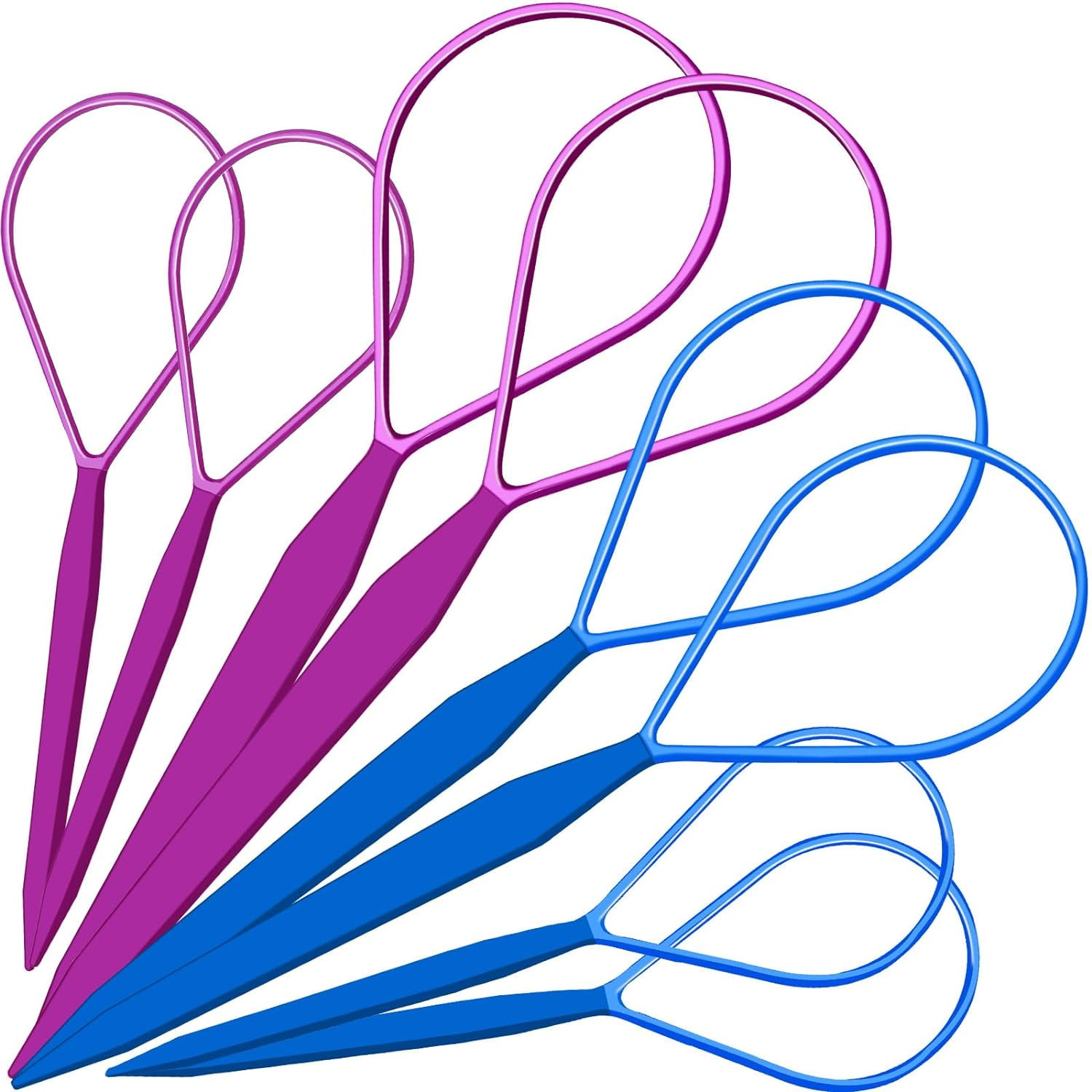 Hair Styling Tool with Loop Design - Large and Small Pull Through Tools ...