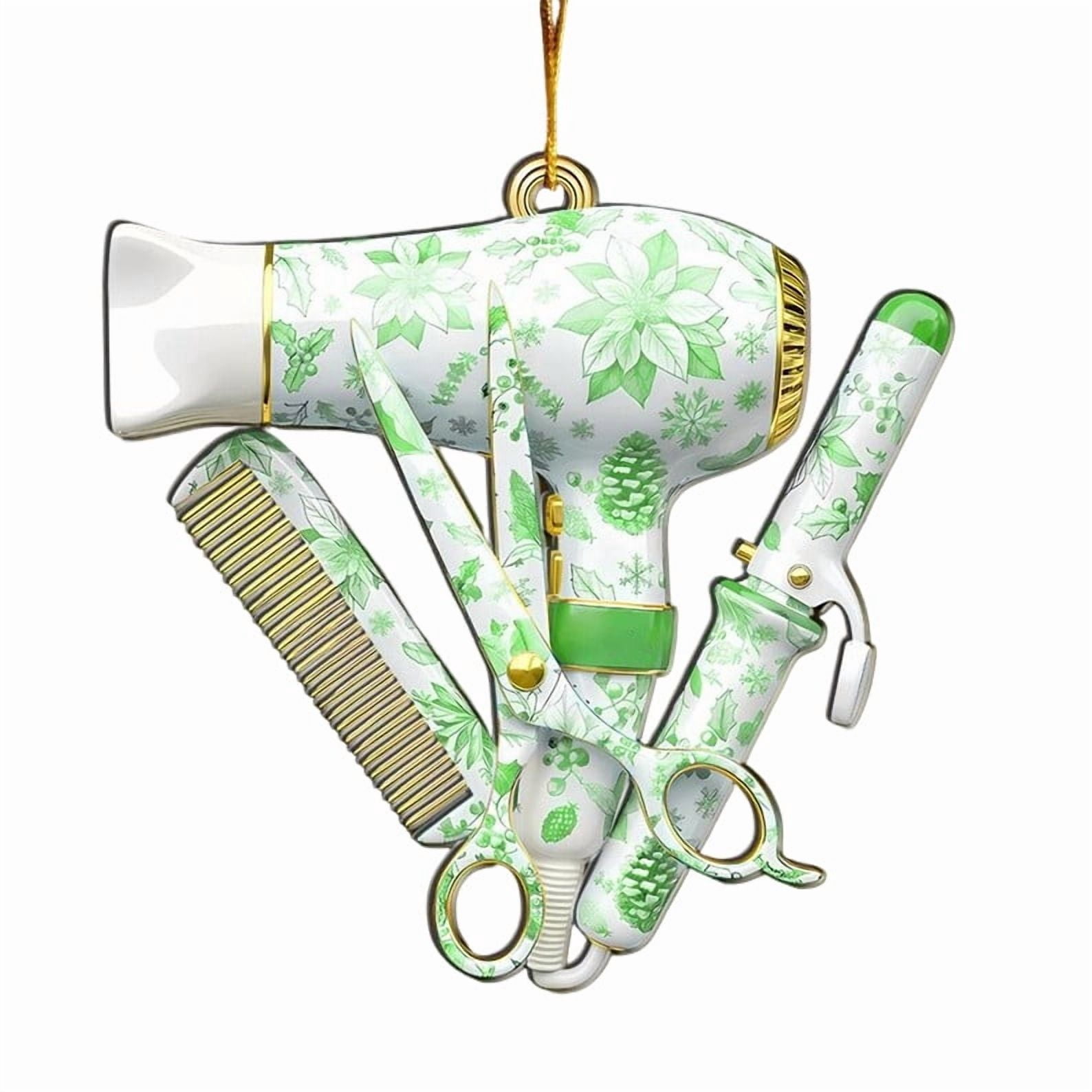 Hair Stylist Christmas Ornament Salon Decor 2D Hanging Decoration for ...