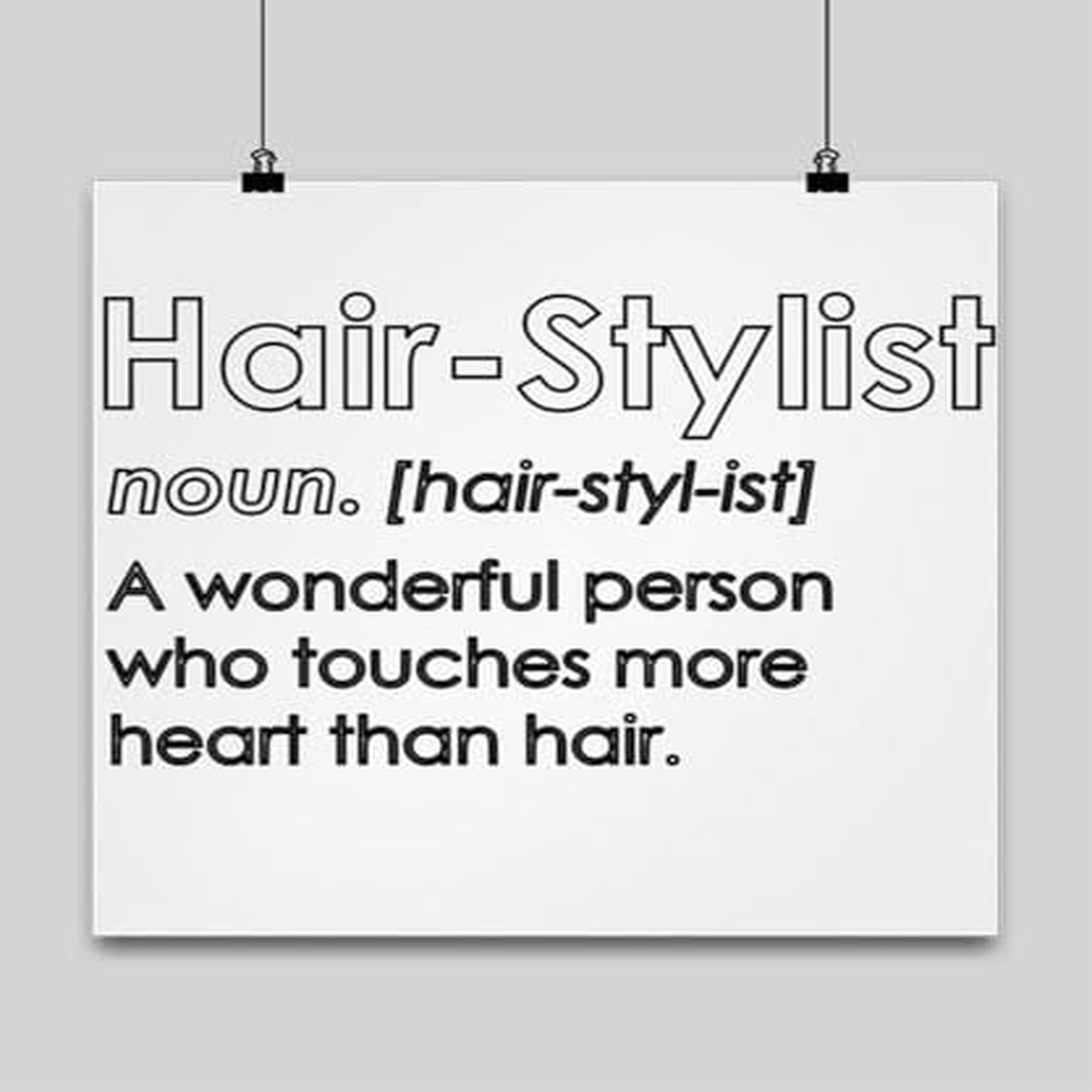 Hair Stylist Poster, Hair Dresser Definition, Career Wall Art Gift ...