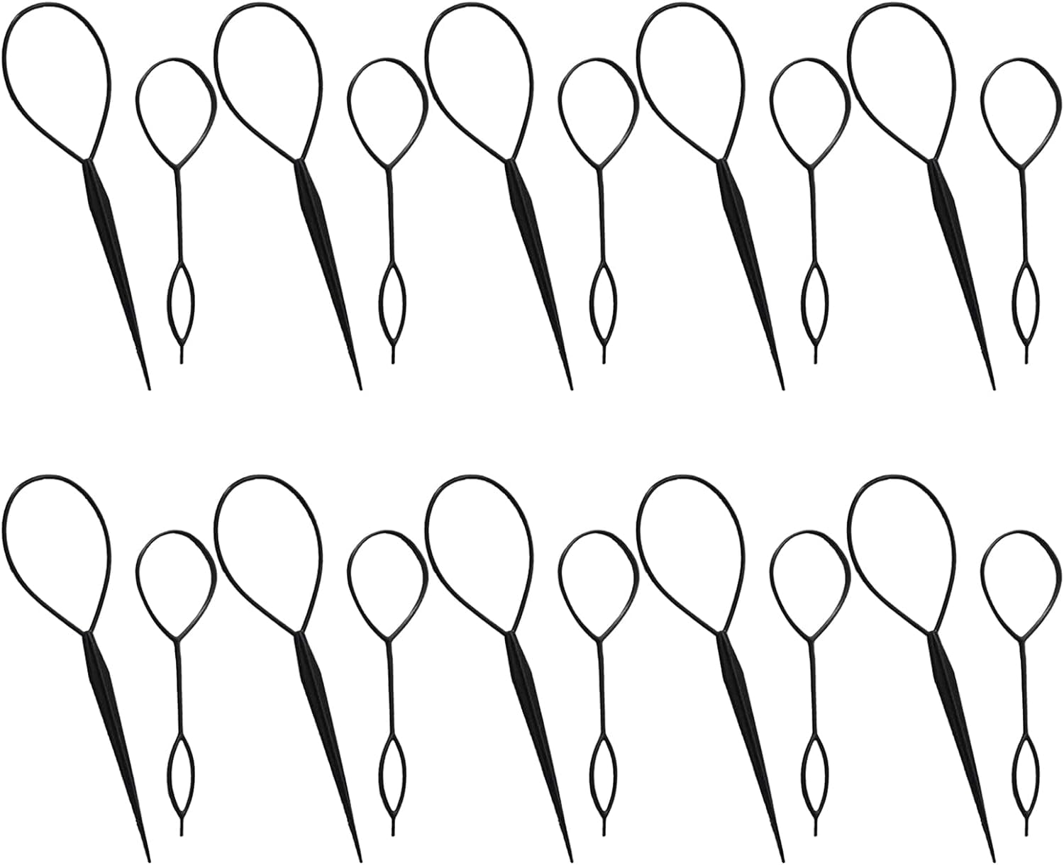 Hair Tail Tool Set 10 Pack Hair Loop Tools With 2 Size Hair Braiding Tool Quick Hair Styling