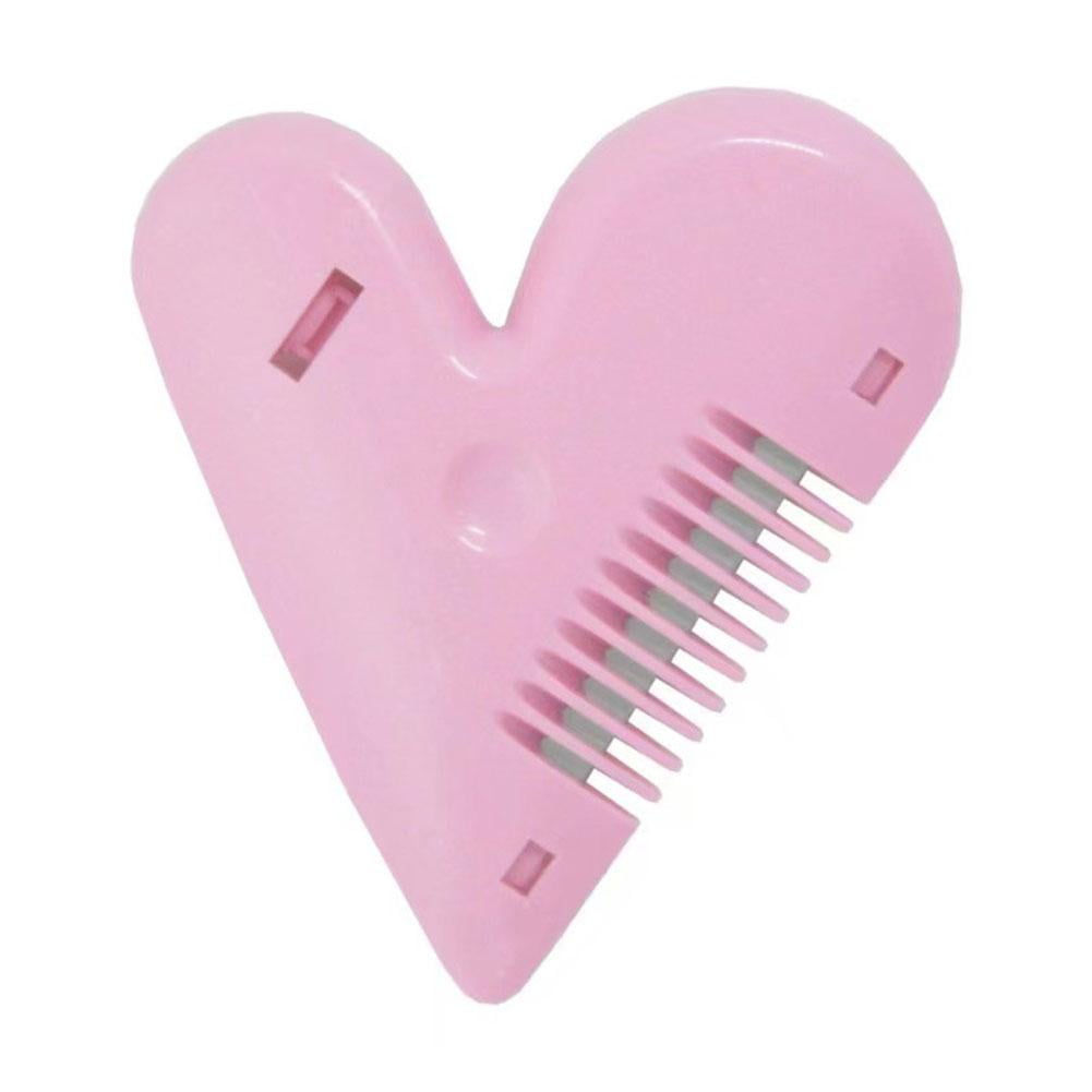Hair Thinning Cutting Trimmer Peach Heart Comb with Cutter Comb Blades ...