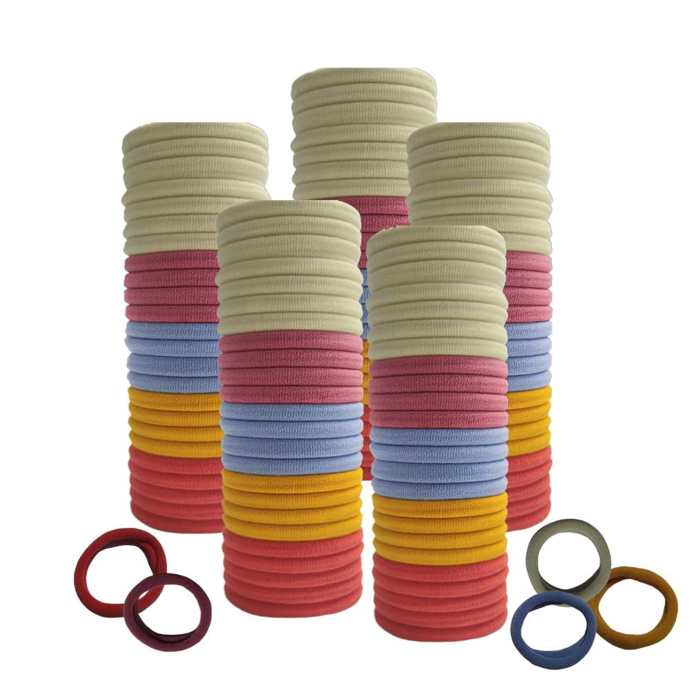 Hair Ties Hair Elastics Bands Seamless Cotton No Damage Thick Curly ...