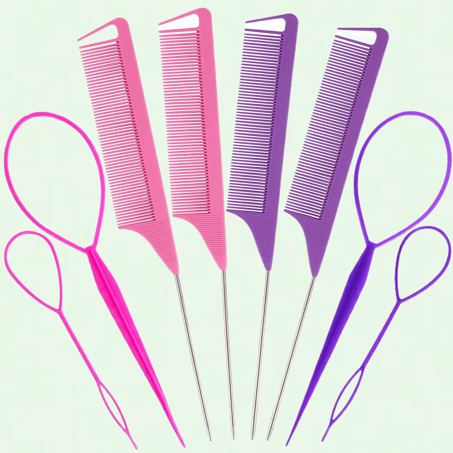 Hair Tools Set - Parting Comb Braiding Comb - Hair Tail Tools for ...