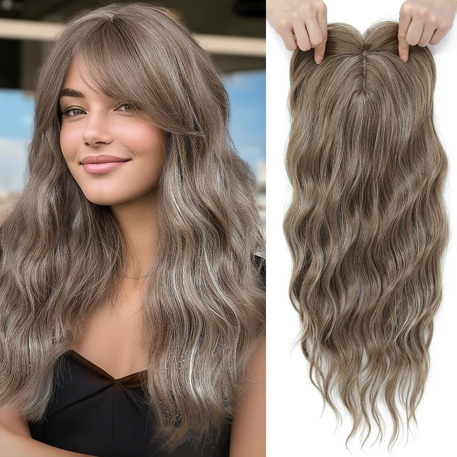 Hair Topper 20Inch Hair Toppers For Women with Thinning Hair 6.5''x6.5 ...