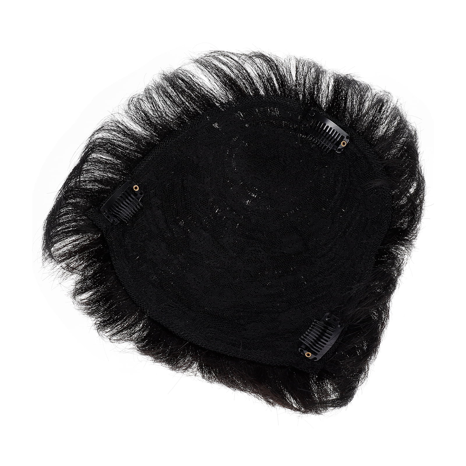 Hair Topper Men Bald Wig Piece Black Hairpiece Seamless Miss - Walmart.com