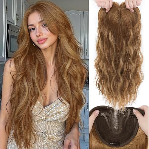 Hair Toppers for Women, 20 Inch Hand Tied Breathable Toppers Hair ...