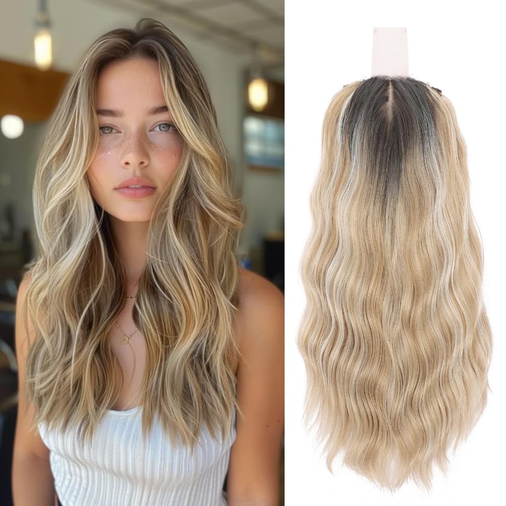 Hair Toppers for Women clip in bangs Large Base Toppers for Women with ...