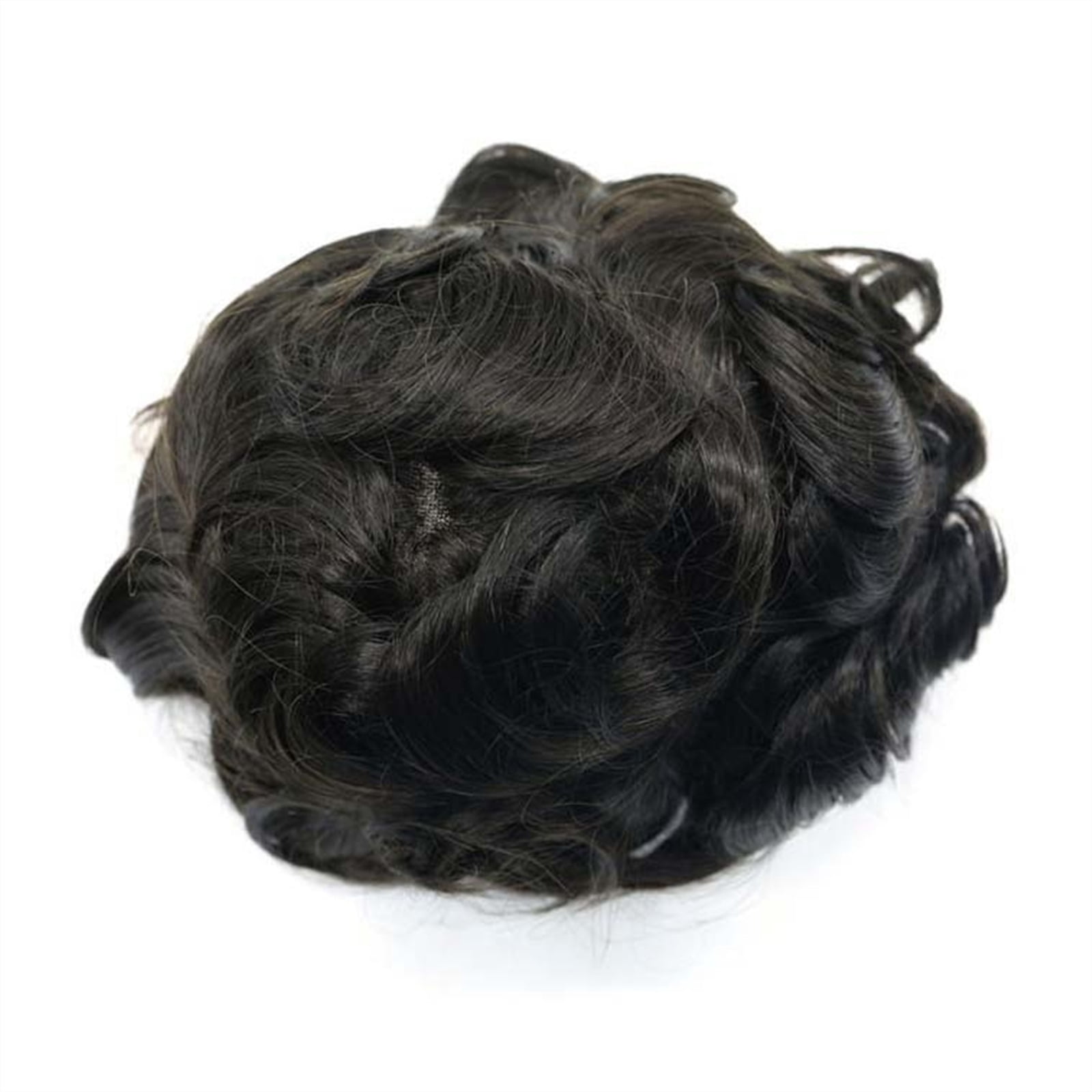 Hair Toupee for Men Fine Mono Clear Poly Around Mens Toupee Human Hair ...