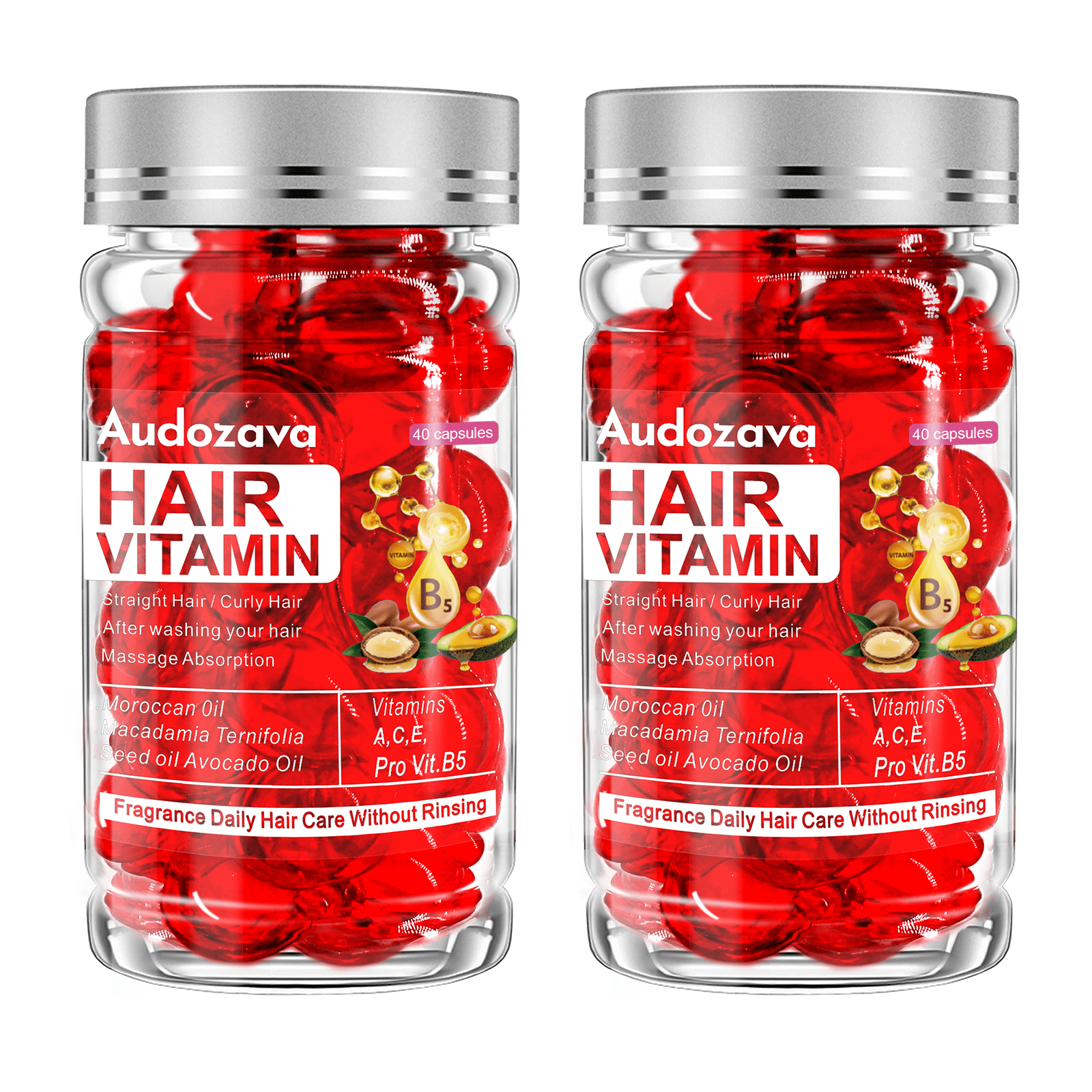 Hair Treatment Serum, 40 Pcs Hair Vitamin Serum Capsule for Frizzy and ...