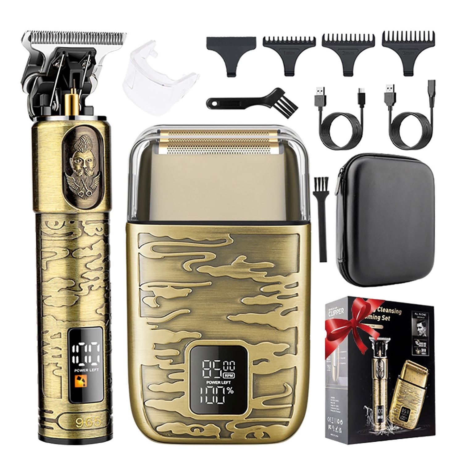 Professional Barber Clipper Set Cordless Foil Shaver, Electric Shaver ...