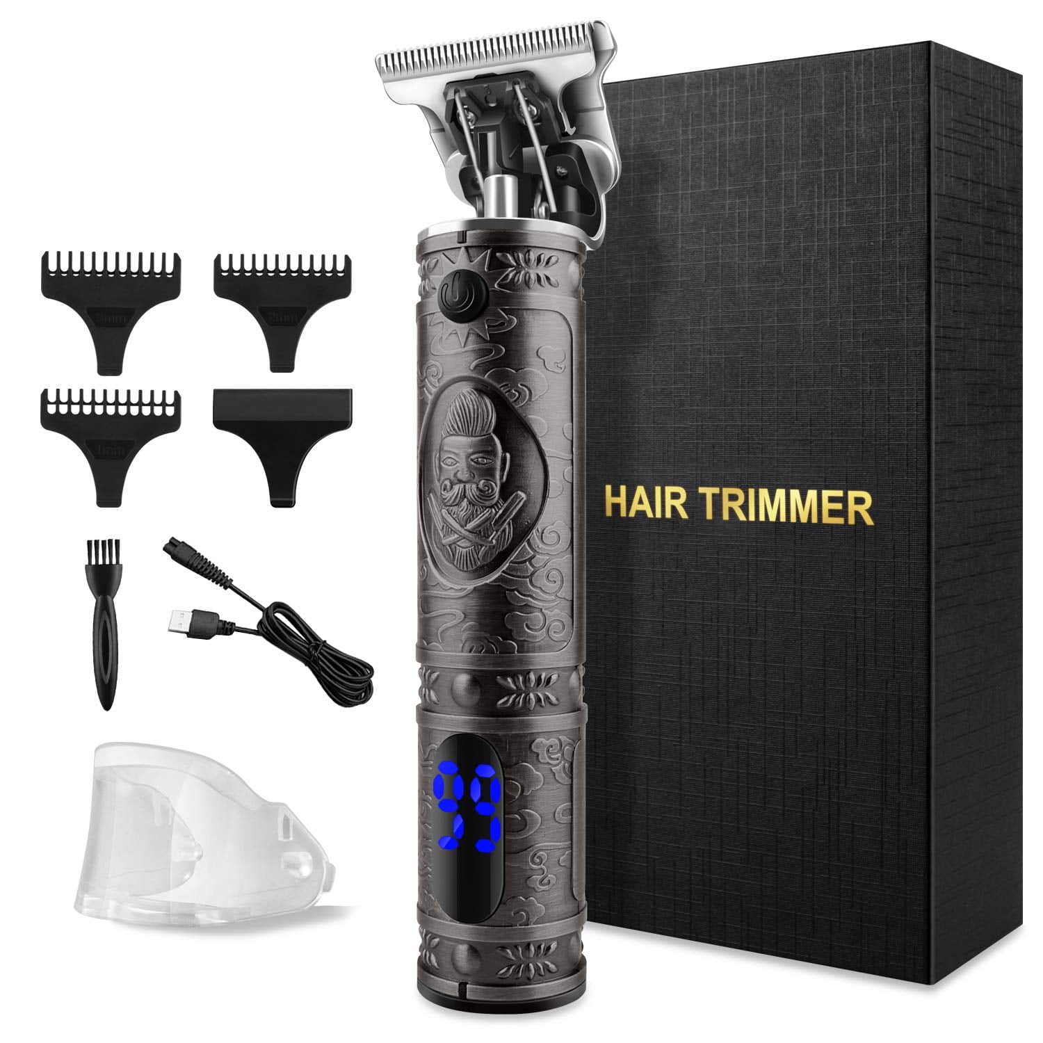 TiokMc Hair Clippers, Cordless Rechargeable T-Blade Trimmer for Men ...