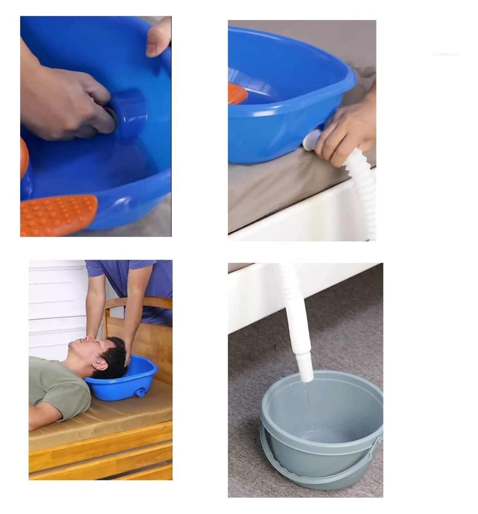 Hair Washing Basin for Bedridden,Shampoo Basin for Bedside,Shampoo Bowl ...