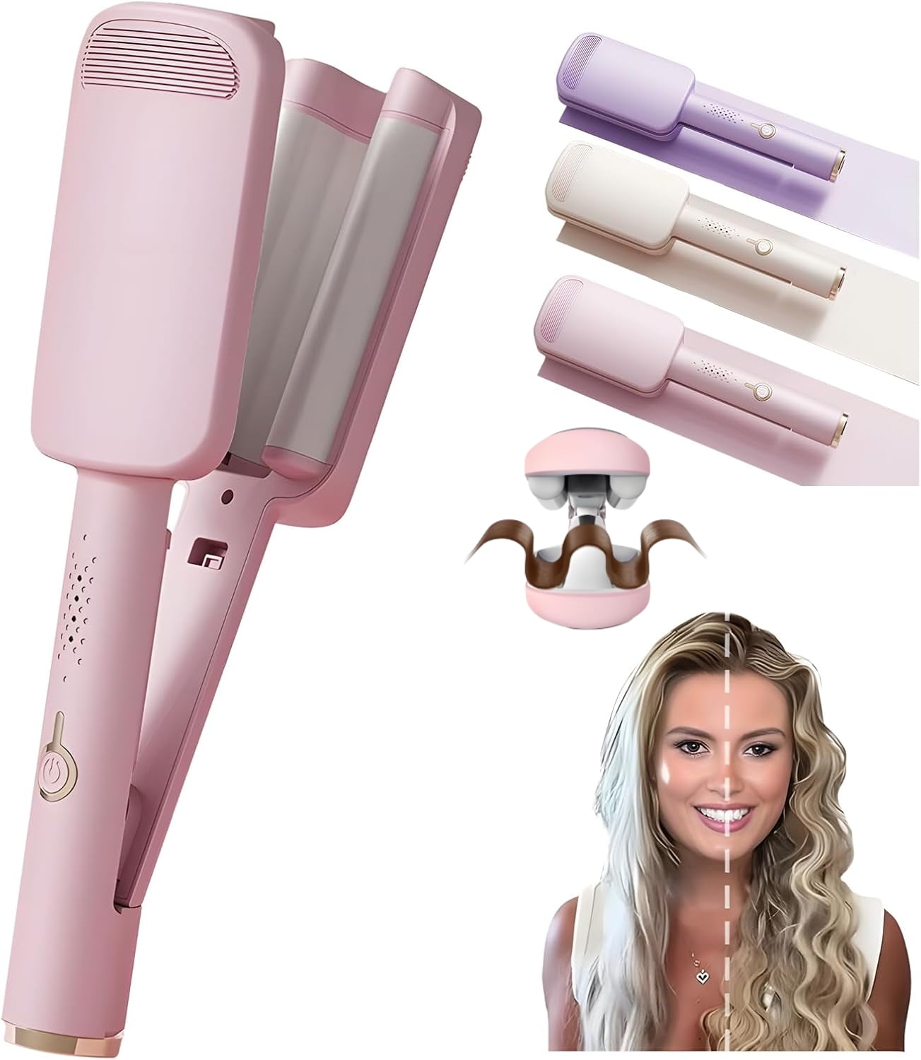 Hair Waver Crimper, Curling Iron Hair Crimper Waver, Beach Waves ...