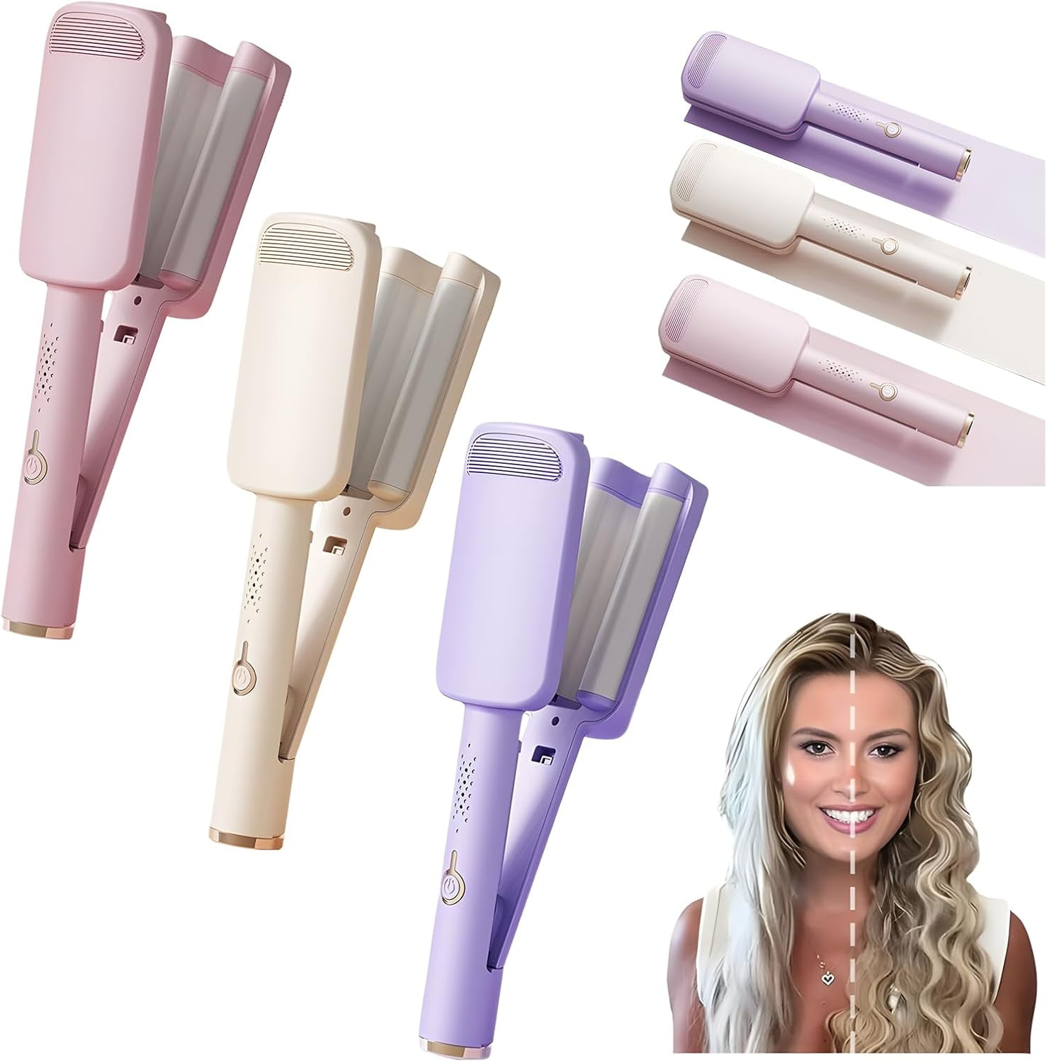 Hair Waver Crimper, Curling Iron Hair Crimper Waver, Beach Waves ...
