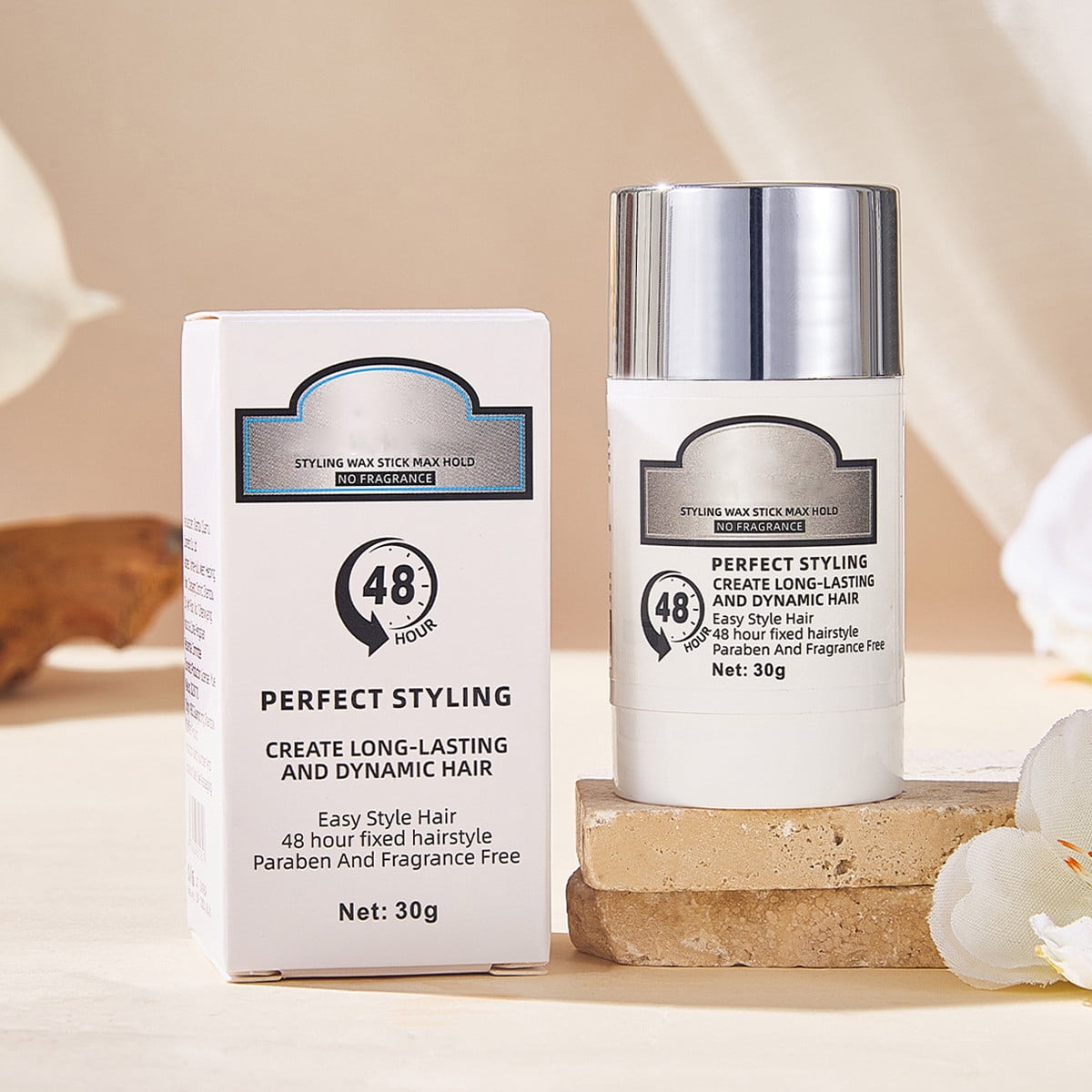 Hair Wax Stick - 48H Long-Lasting Hold and Non-Greasy Hair Styling ...