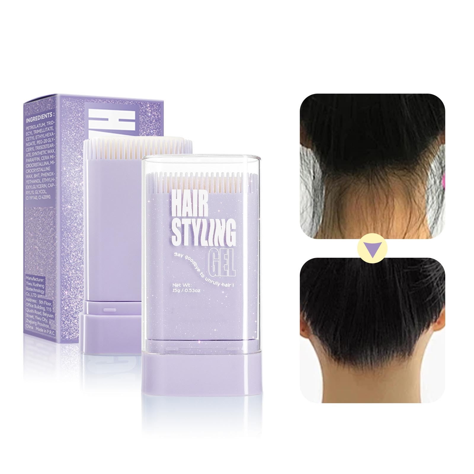 Hair Wax Stick Finishing Cream Styling Balm Smooths Frizzy And Broken ...