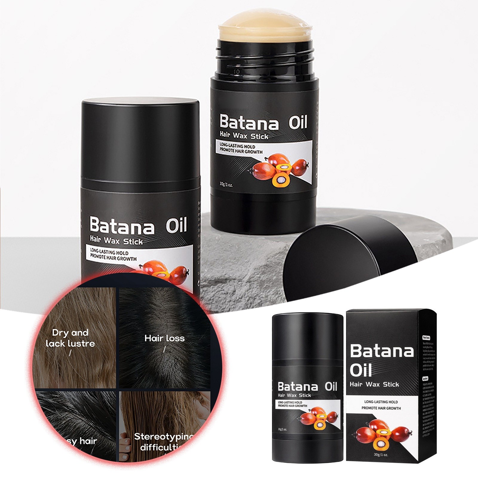 Hair Wax Sticks Broken Styling Unisex Batana Oil Finishing And Nourishing Scalp the hair care ...