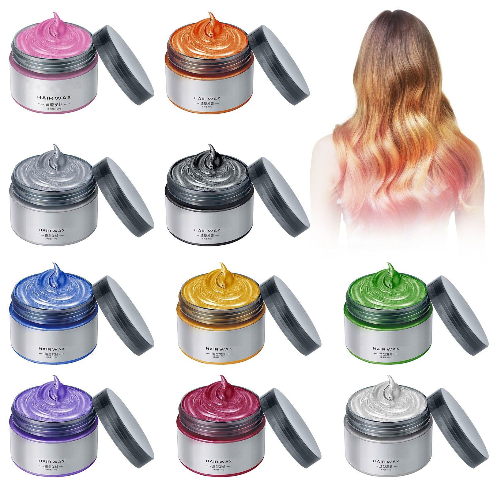 Hair Wax Temporary Green Hair Wax For Hair Styling 4.23 Ounces Men's ...