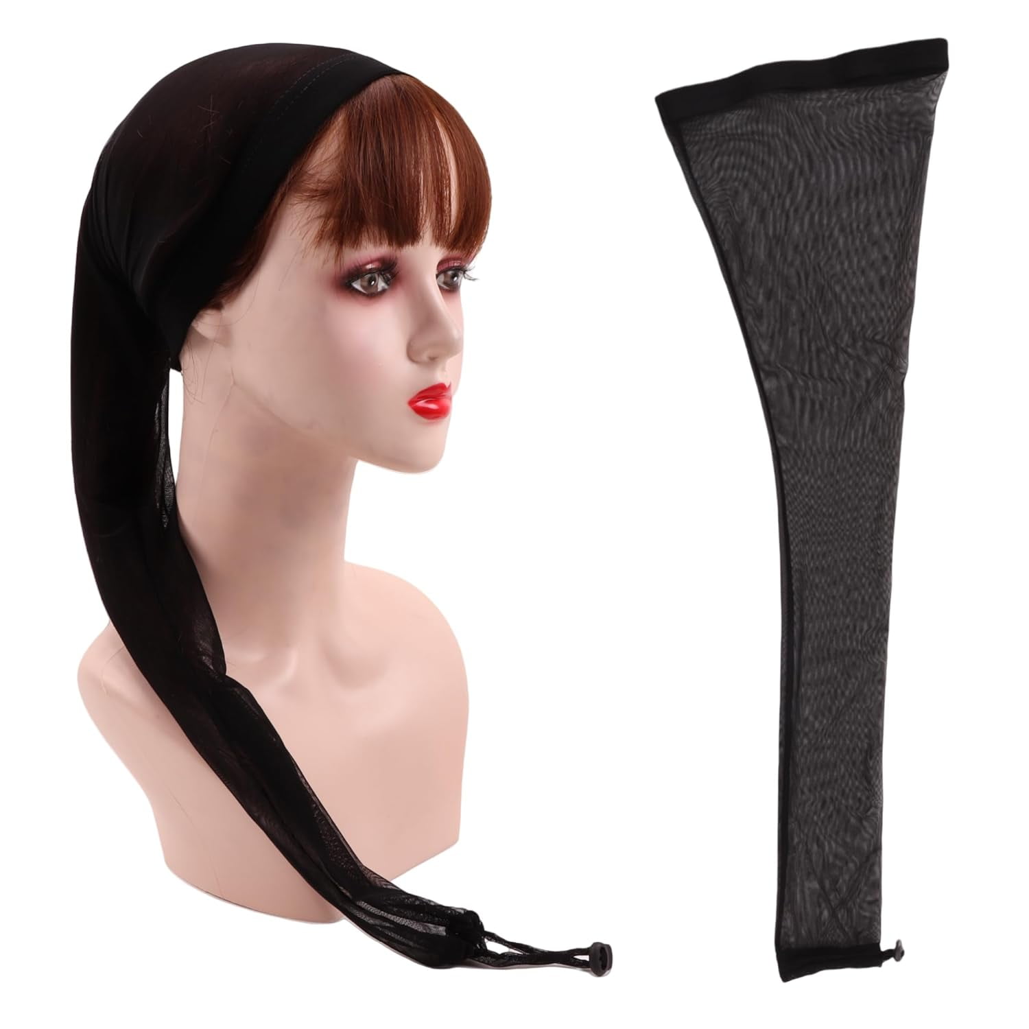 Hair Weave Sleeve for Braids 27'' Extra Long Wig Cap Breathable ...