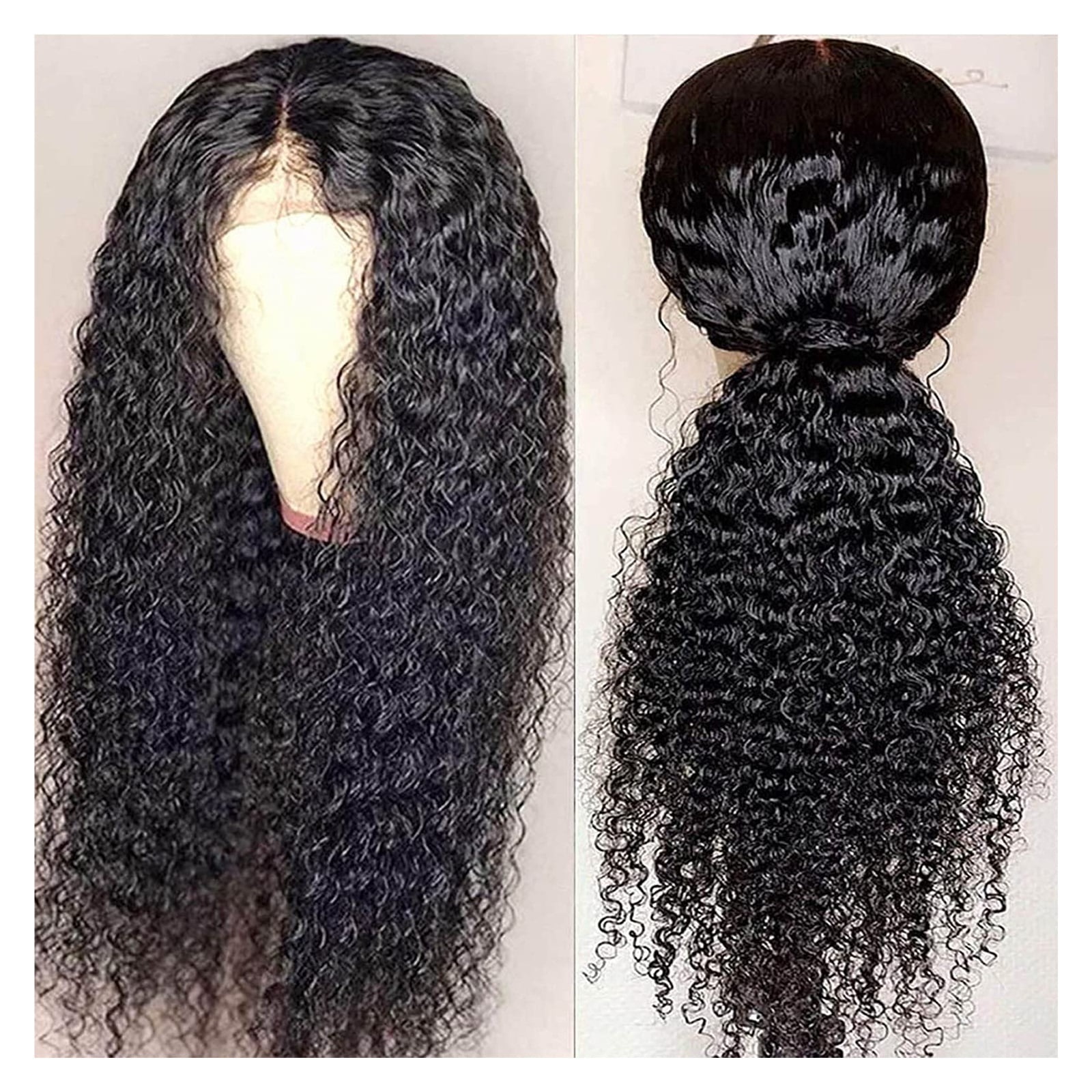 Hair Wigs for Black Women Hair, Black Curly Corn Perm Wig, 26'' Deep ...