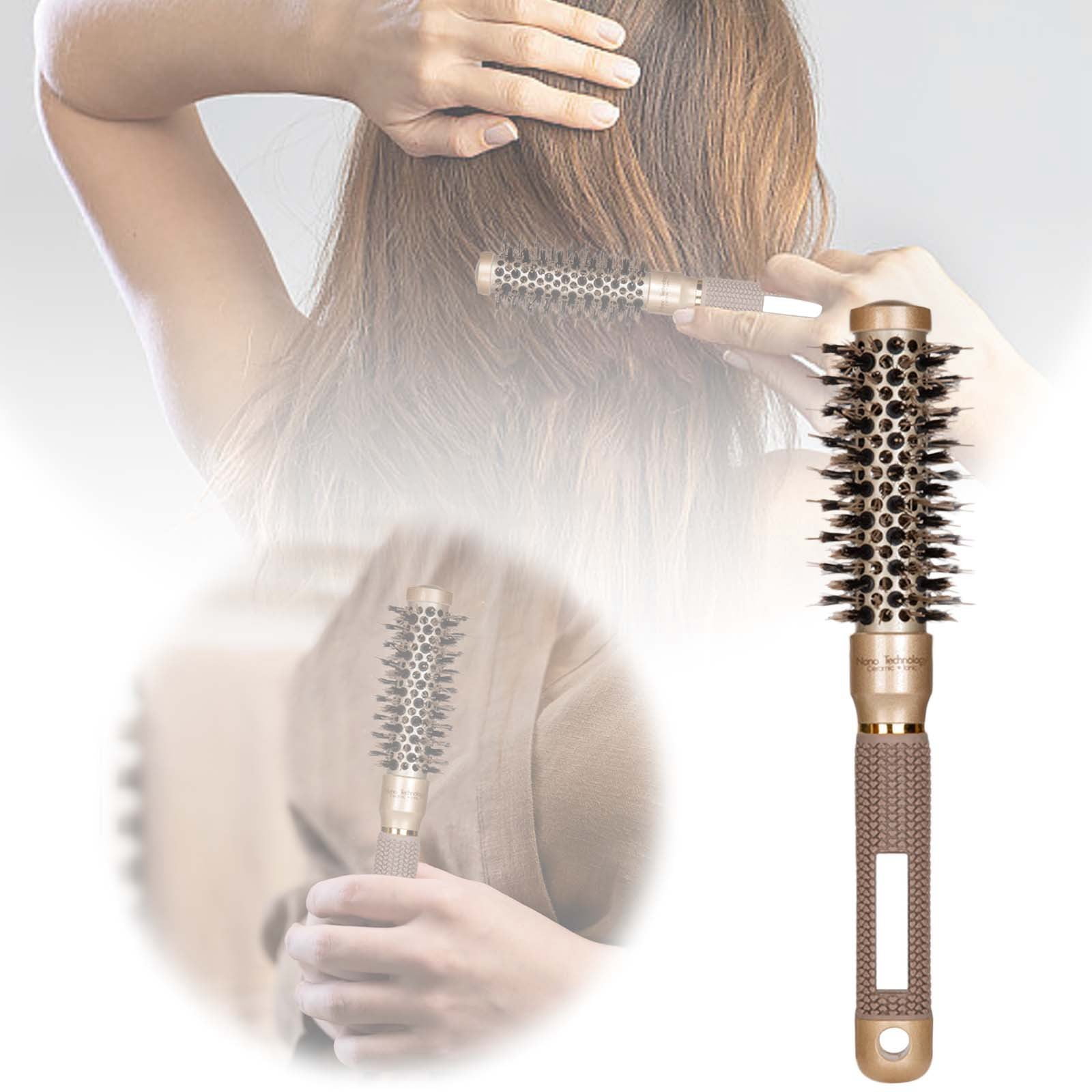 Hair brush for detangling Hair brush with natural Roll Comb Round Comb ...