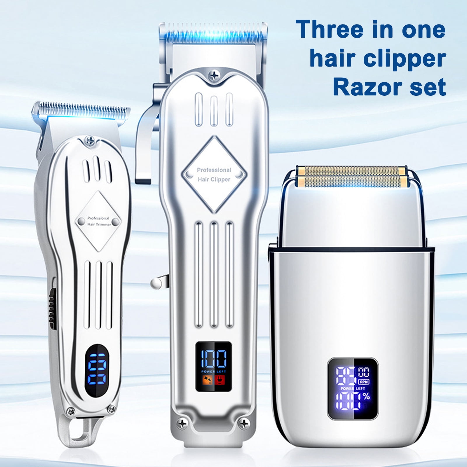 Hair clippers,Clippers Men Hair Haircut Kit Lcd Display Combs Mens Head ...