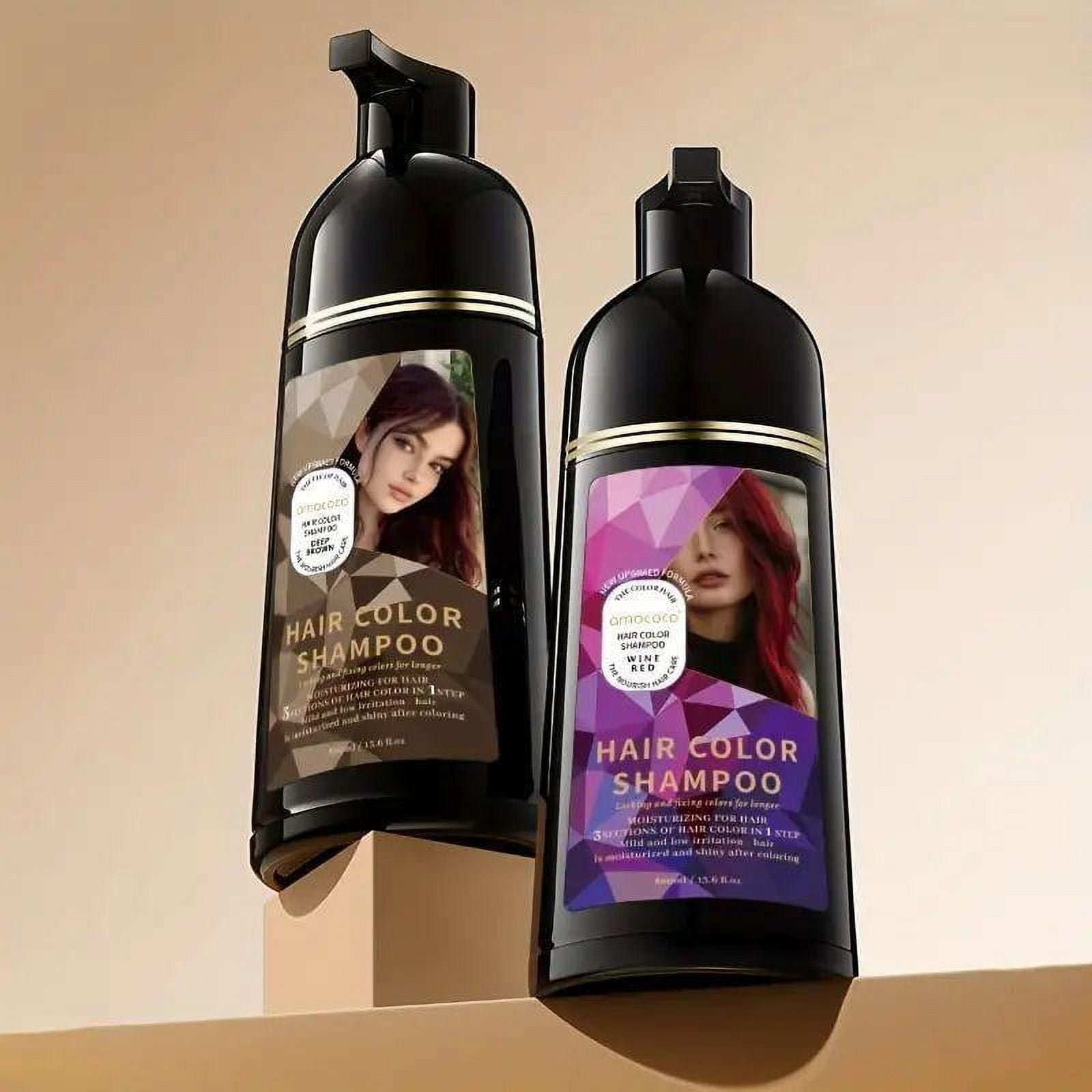 Hair dye Shampoo, Quick hair dye,hair care,Fruity aroma-Black & Brown-3 ...