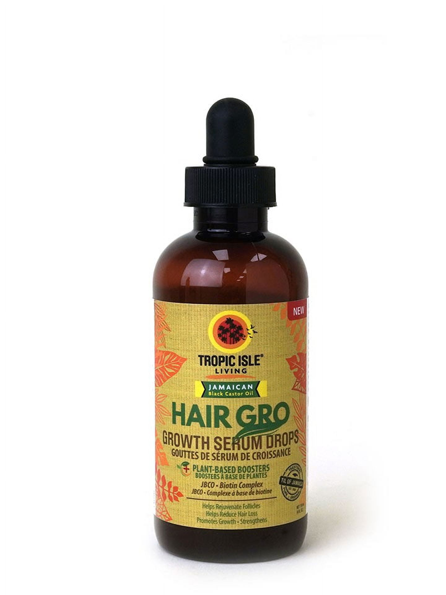 Tropic Isle Living Hair Growth Serum Drops, 4oz, Biotin Boosted ...