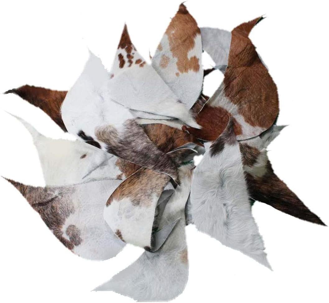 Hair on Cow Hide Scrap Leather Hide Remnants 20 pcs - Walmart.com