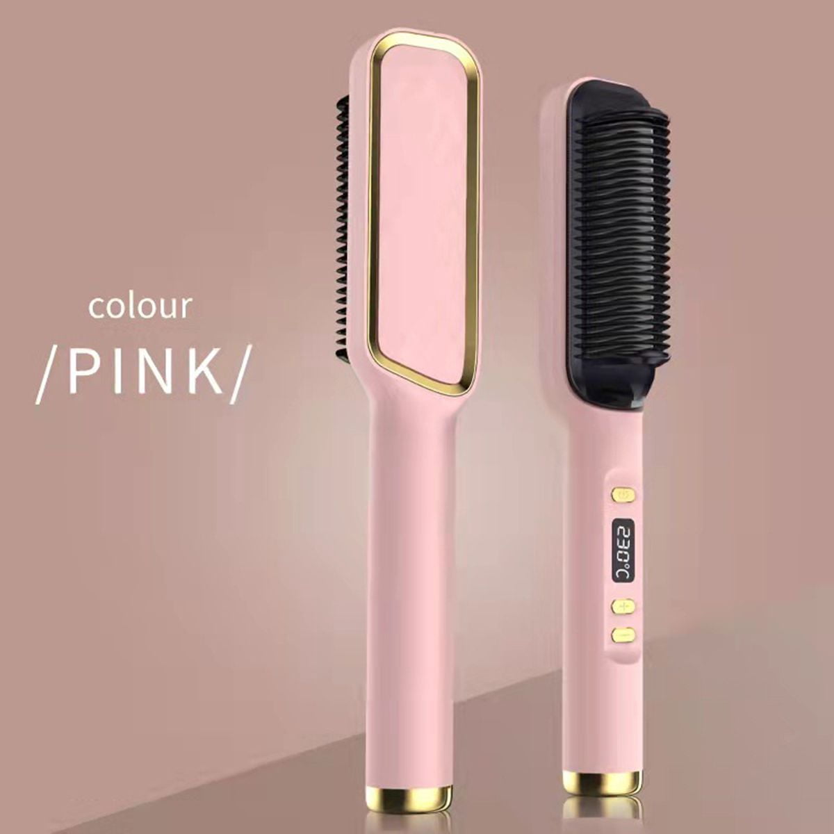 Hair straightening Comb, LED Screen Ionic Hair Care Straightener for ...