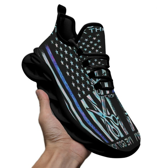 HairStaylist Back The Blue i have Got Your Six Shoes Sneakers Black ...