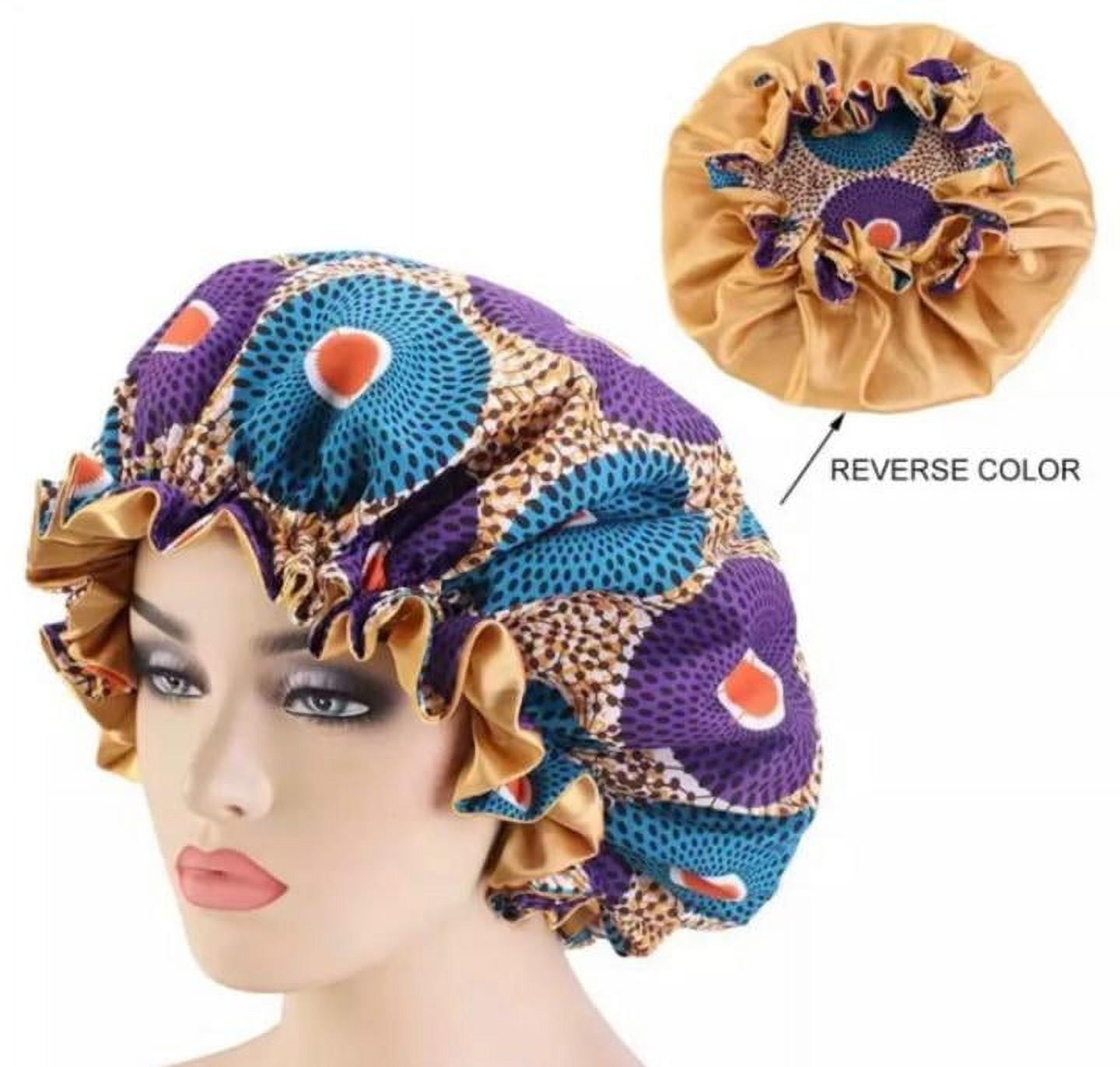 HairVillas Hair Styling Bonnet Double Sided Reversible Satin Bonnets ...