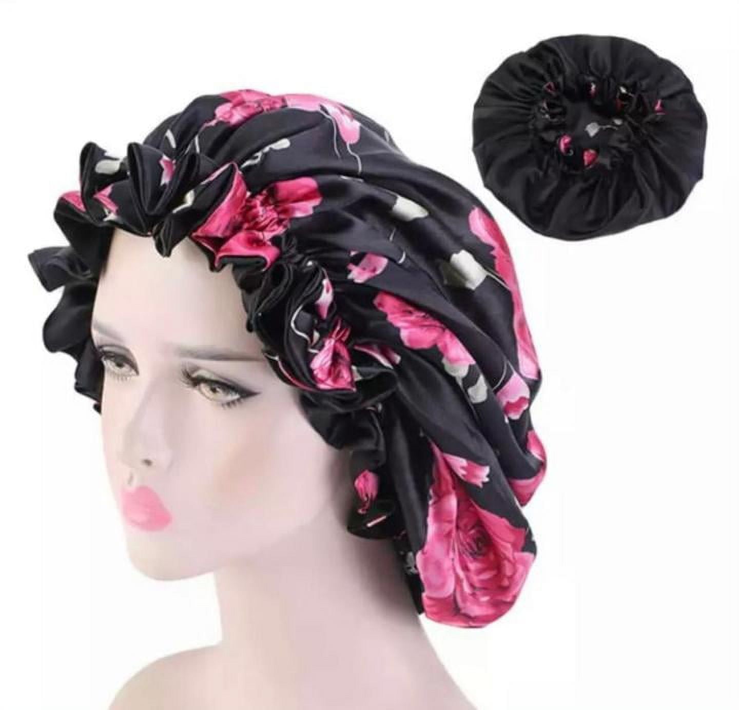HairVillas Hair Styling Bonnet Double Sided Reversible Satin Bonnets ...