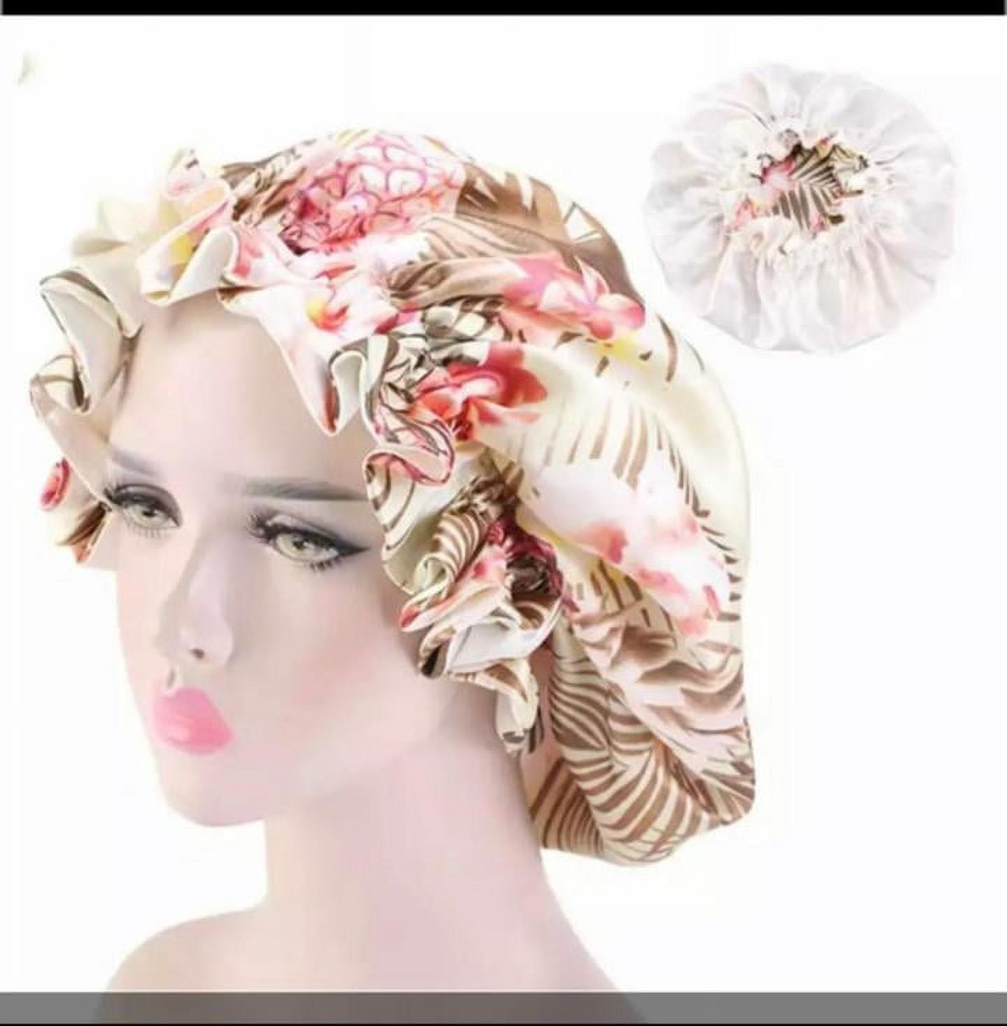 HairVillas Hair Styling Bonnet Double Sided Reversible Satin Bonnets ...