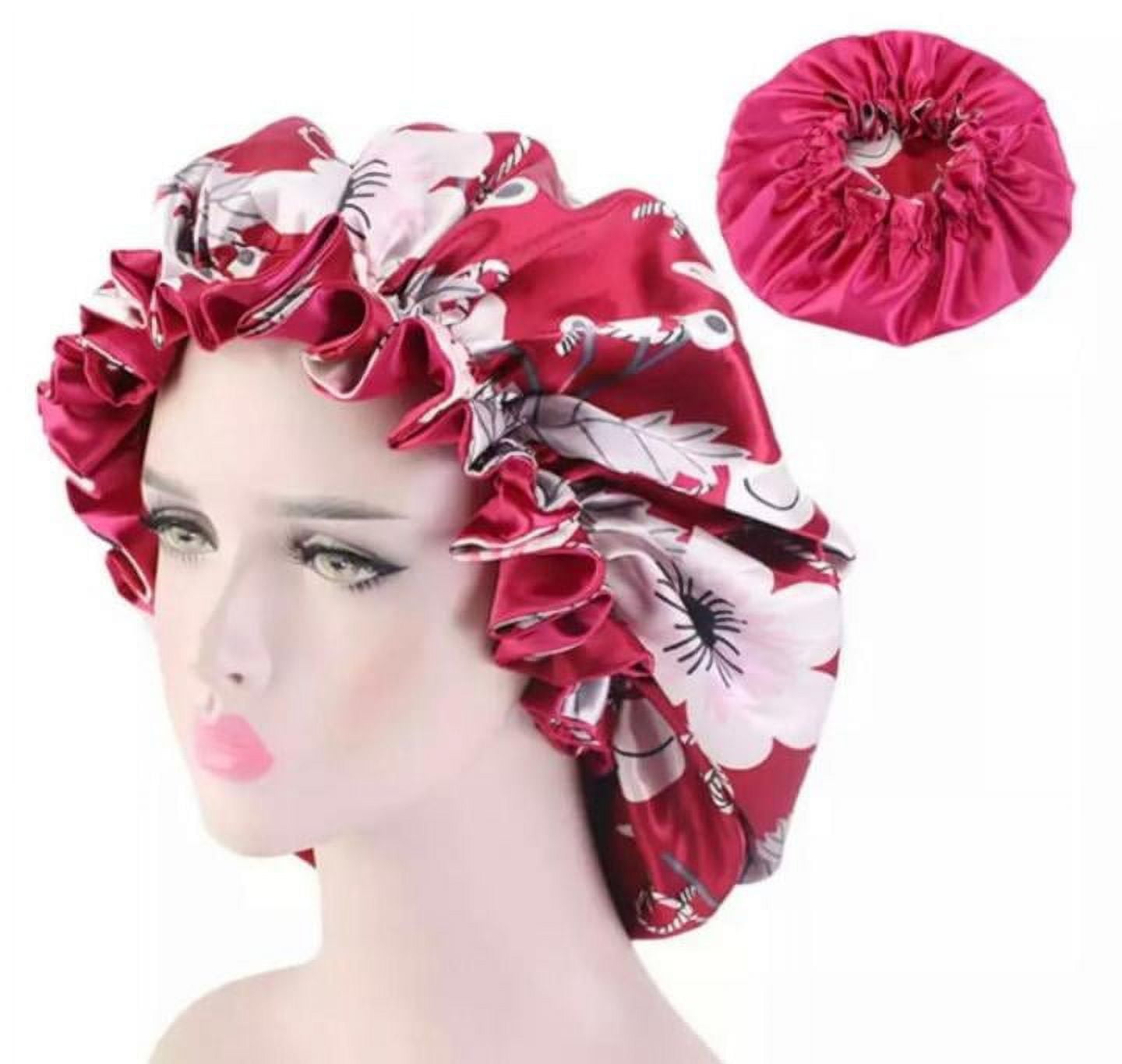 HairVillas Hair Styling Bonnet Double Sided Reversible Satin Bonnets ...