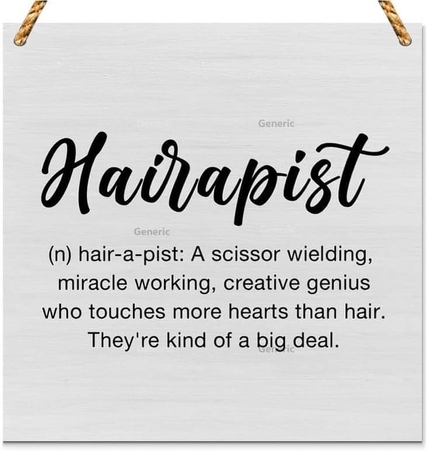 Hairapist Definition Wood Sign Decor Sign Hair Stylist Wooden Sign ...