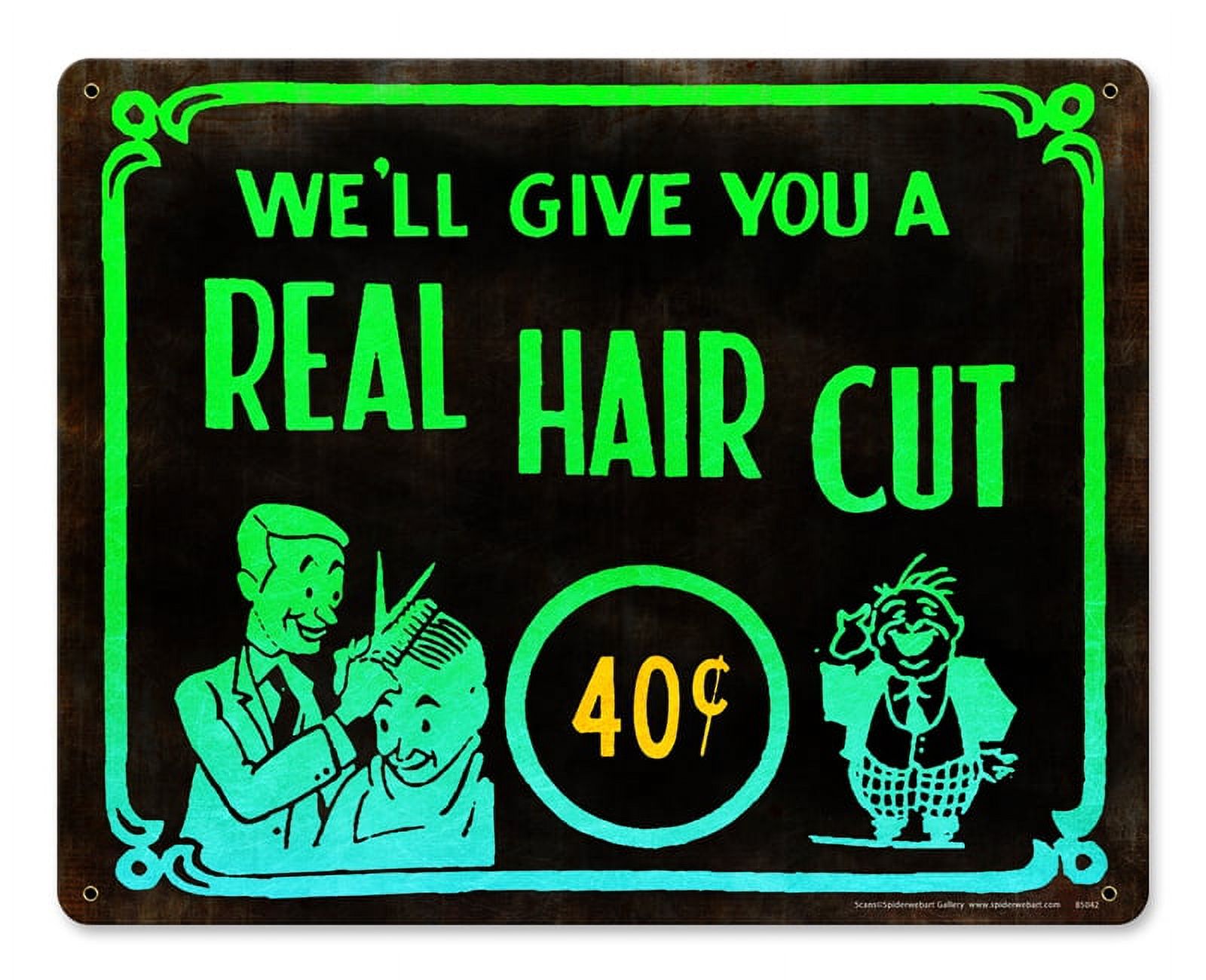 Haircut 40 Cents Vintage Sign “Made in the USA with heavy gauge steel ...
