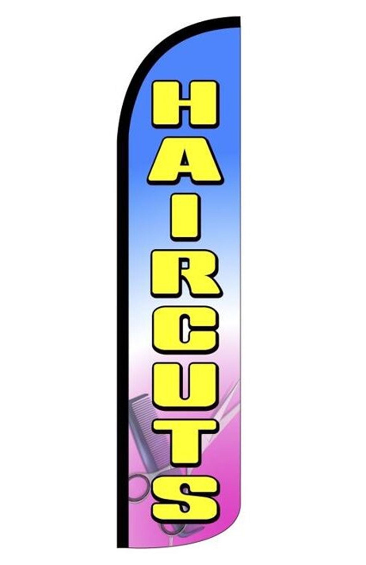 Haircuts Windless flag Without Pole Advertisement /Business Flags ...