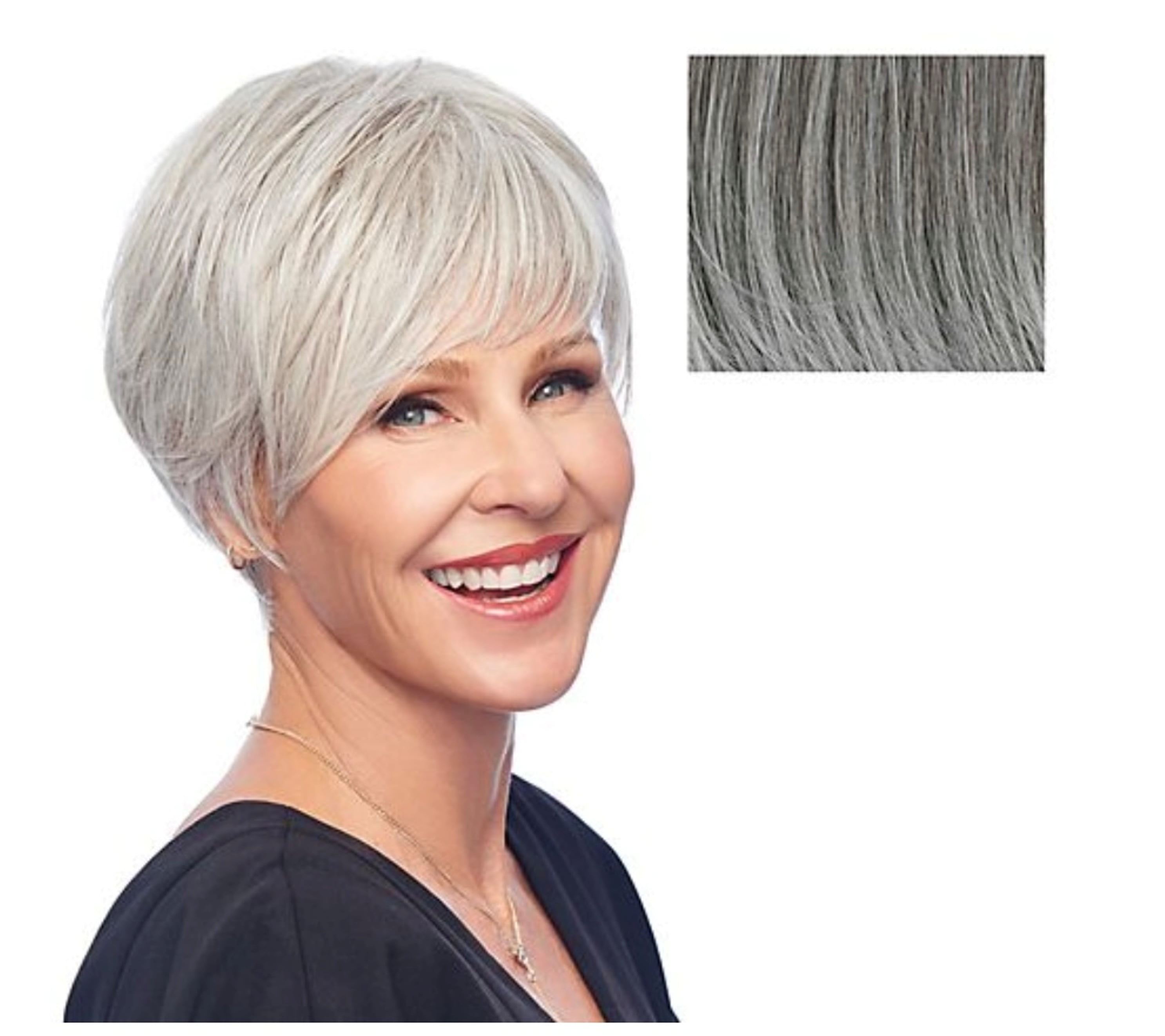 Hairdo Wispy Bang Pixie Cut Wig - Dark Grey - Walmart.com