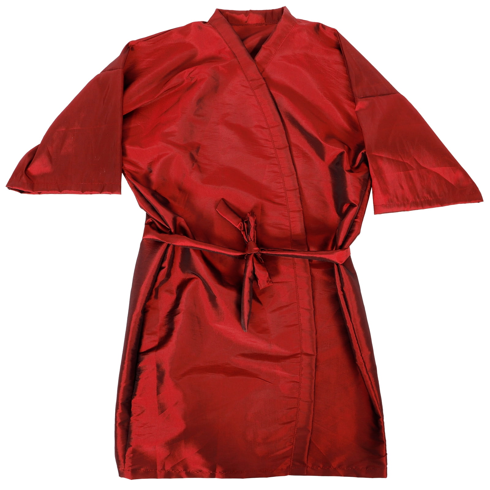 Hairdresser Gown Formal Dresses Cloak Cutting Cape Red Pongee Fabric ...