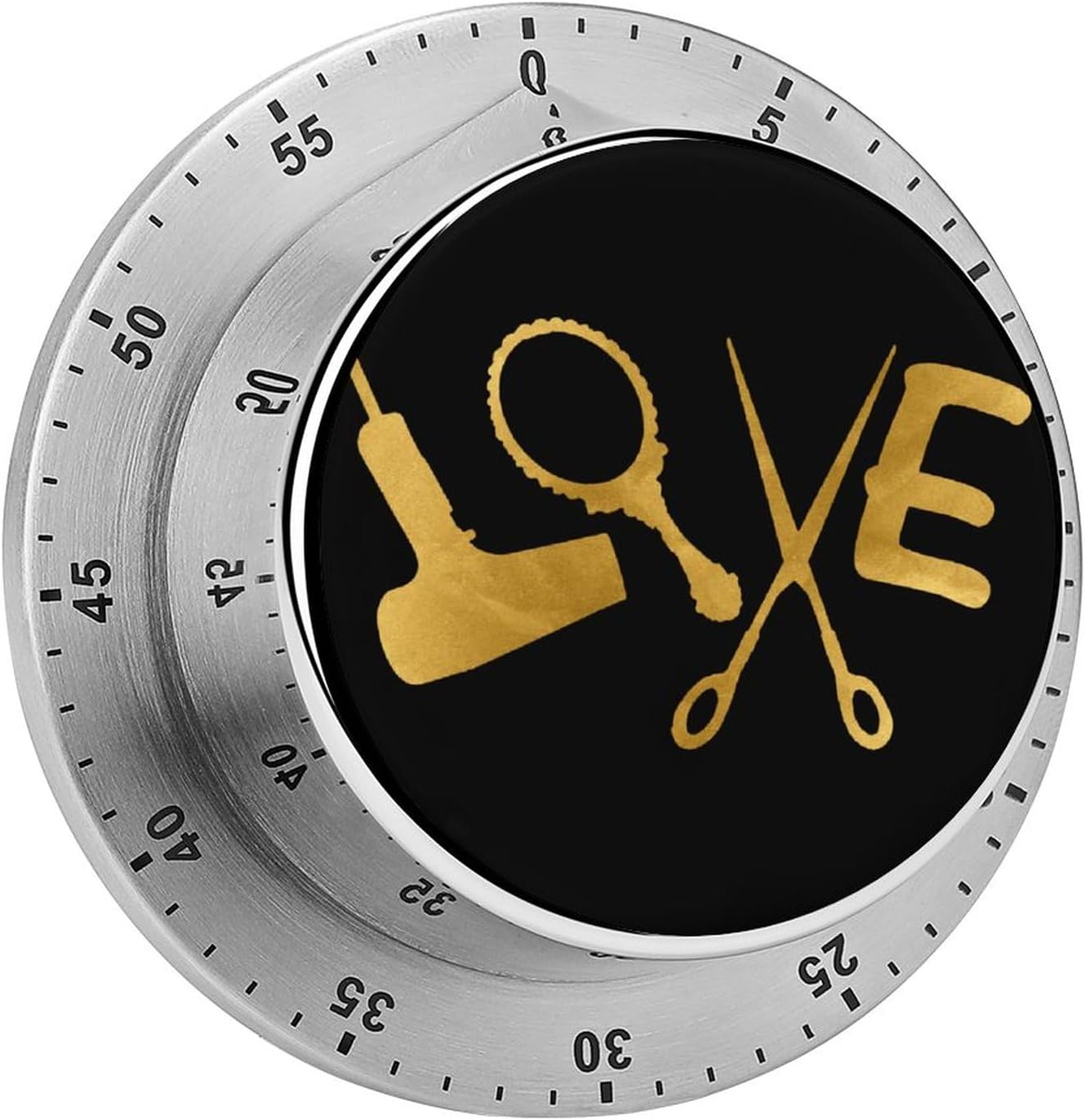 Hairdresser Hairstylist Love 60 Minute Wind Up Timer Clock Digital ...