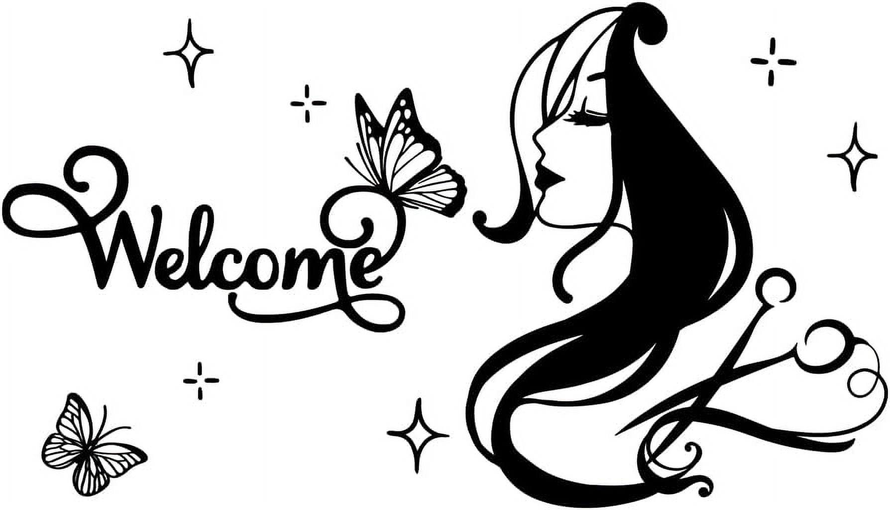 Hairdressers Salon Wall Decor Beauty Salon Wall Sticker Welcome ...