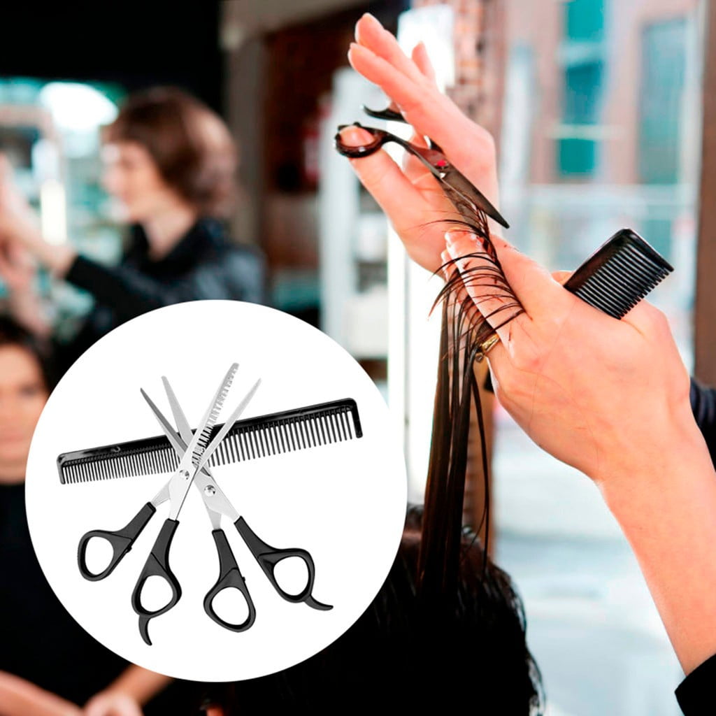 Hairdressing Scissors Shears Salon Comb Set Hair Scissors 15cm Deep ...