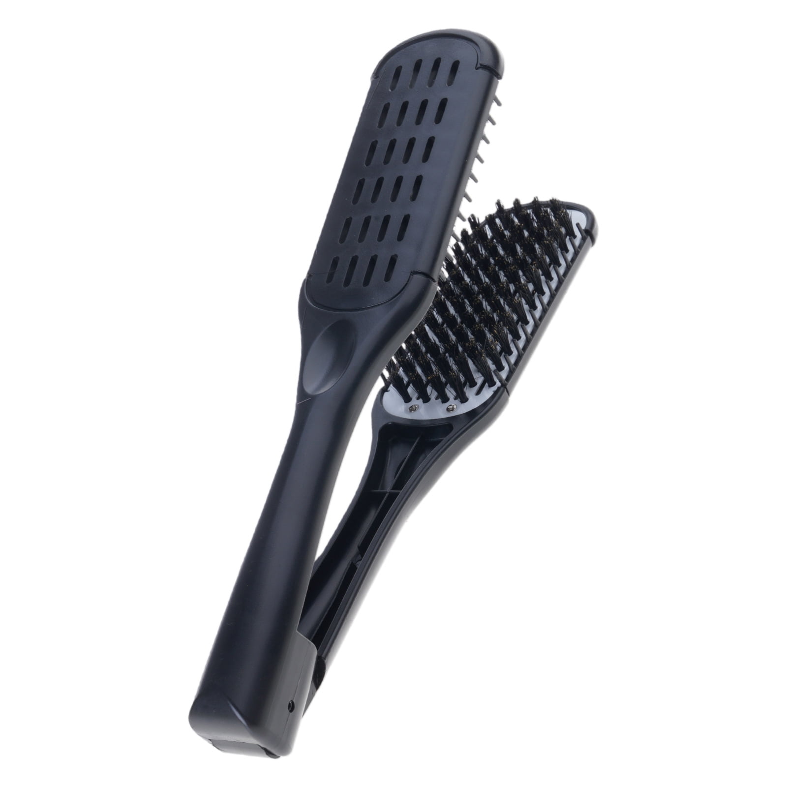 Hairdressing Straightener Nylon Hair Straightening Double Brushes V ...