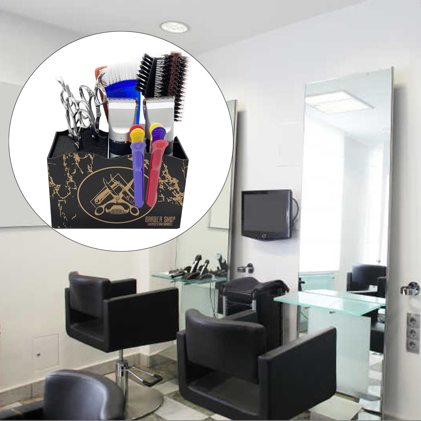 Hairdressing Tool Storage Box Countertop Organizer for Barber Shop ...