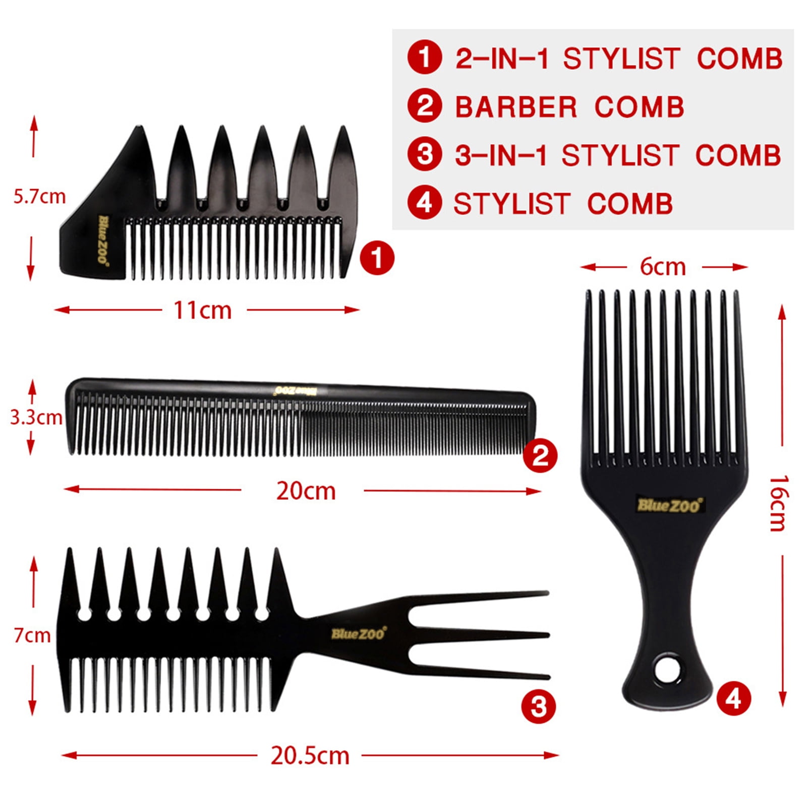 Hairdressing comb,Tooth Comb Tools Comb Set Wide Set Wide Tooth Barber ...