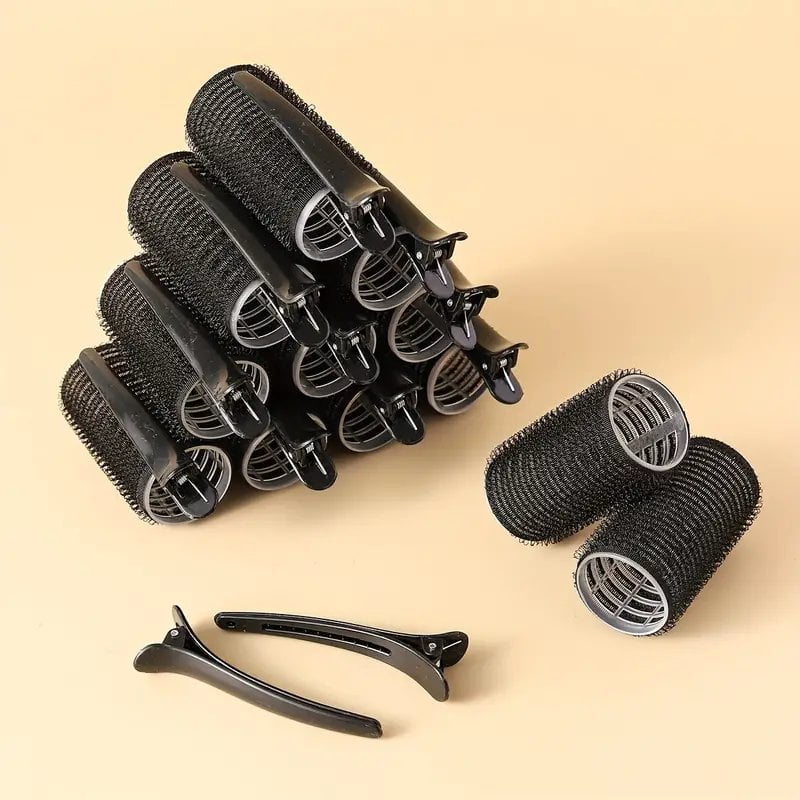 Hairdressing magic curls, hair tube with clip set, plastic curling iron ...