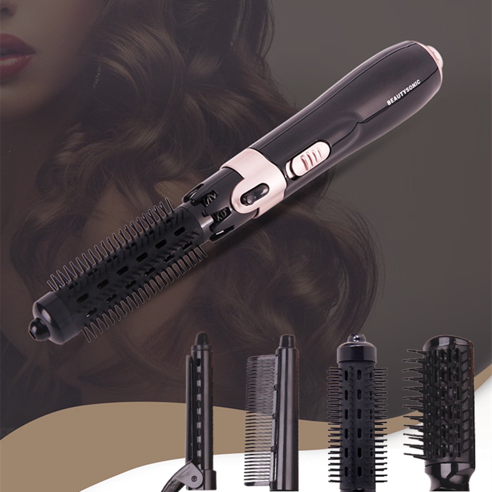 Hairdryer with Brush, Hair Dryer and Styler, Auto Rotate Detangle Hot ...